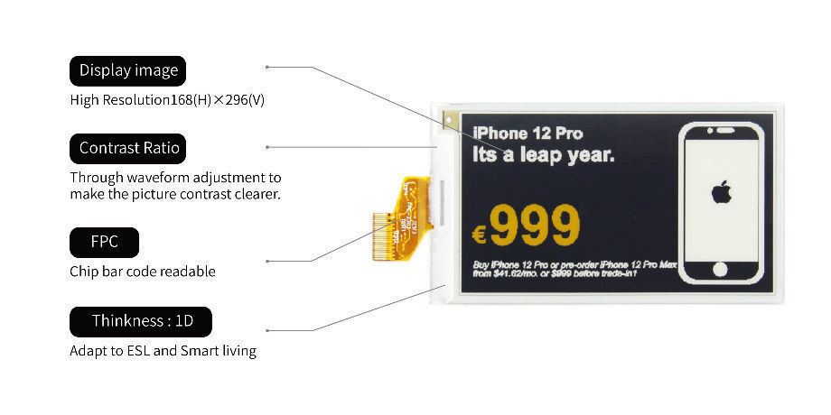 Buy Wholesale China Dke 3.7inch Electronic Display Signs Meeting Room Display E-ink Cheap Eink ...