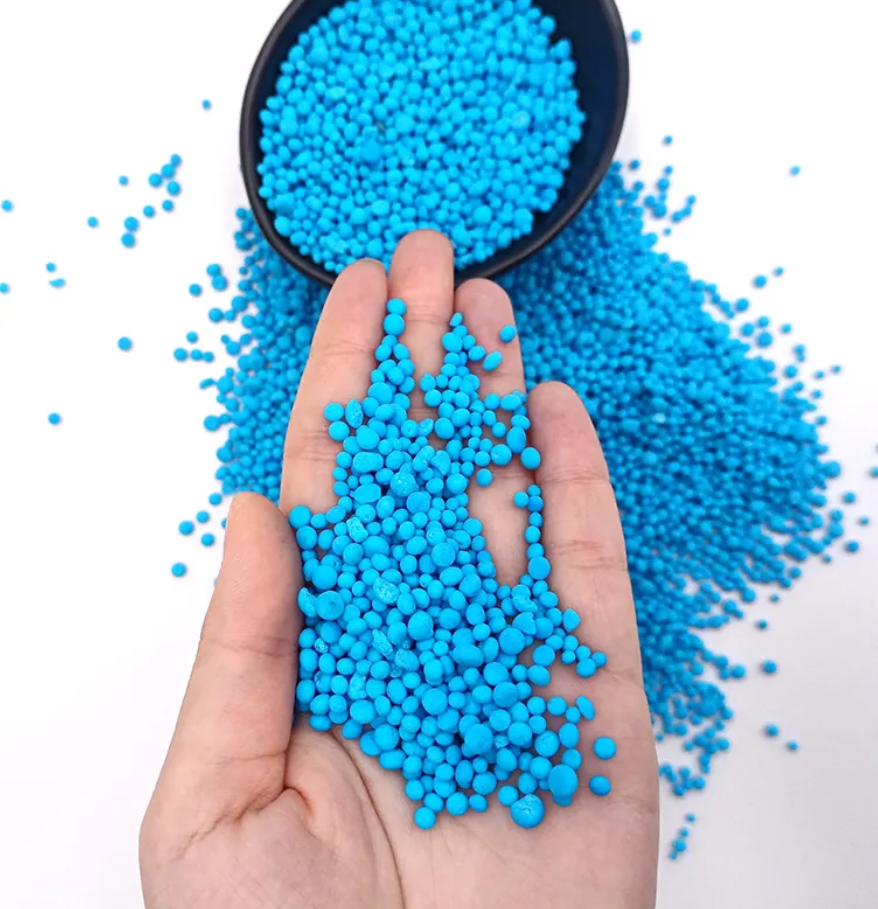 Npk Fertilizer 12-12-18+2mgo+te Oem Compound Fertiliser Blue Granular 2 ...