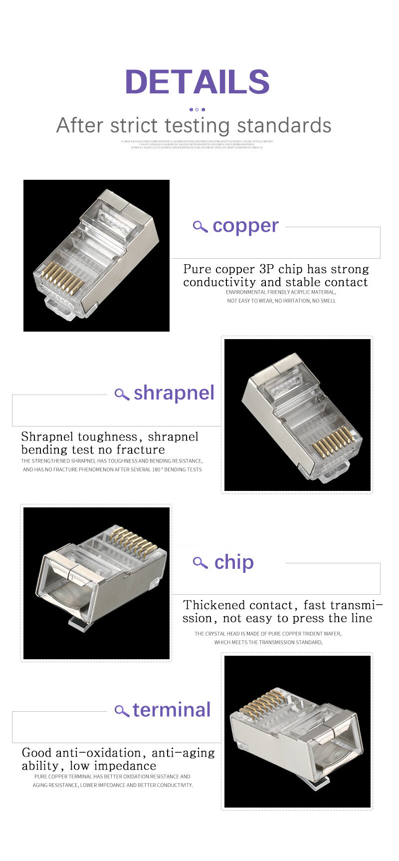 Buy Wholesale China Network Rj45 Connector Plug 8p8c Stp/ftp Rj45 Cat5e ...