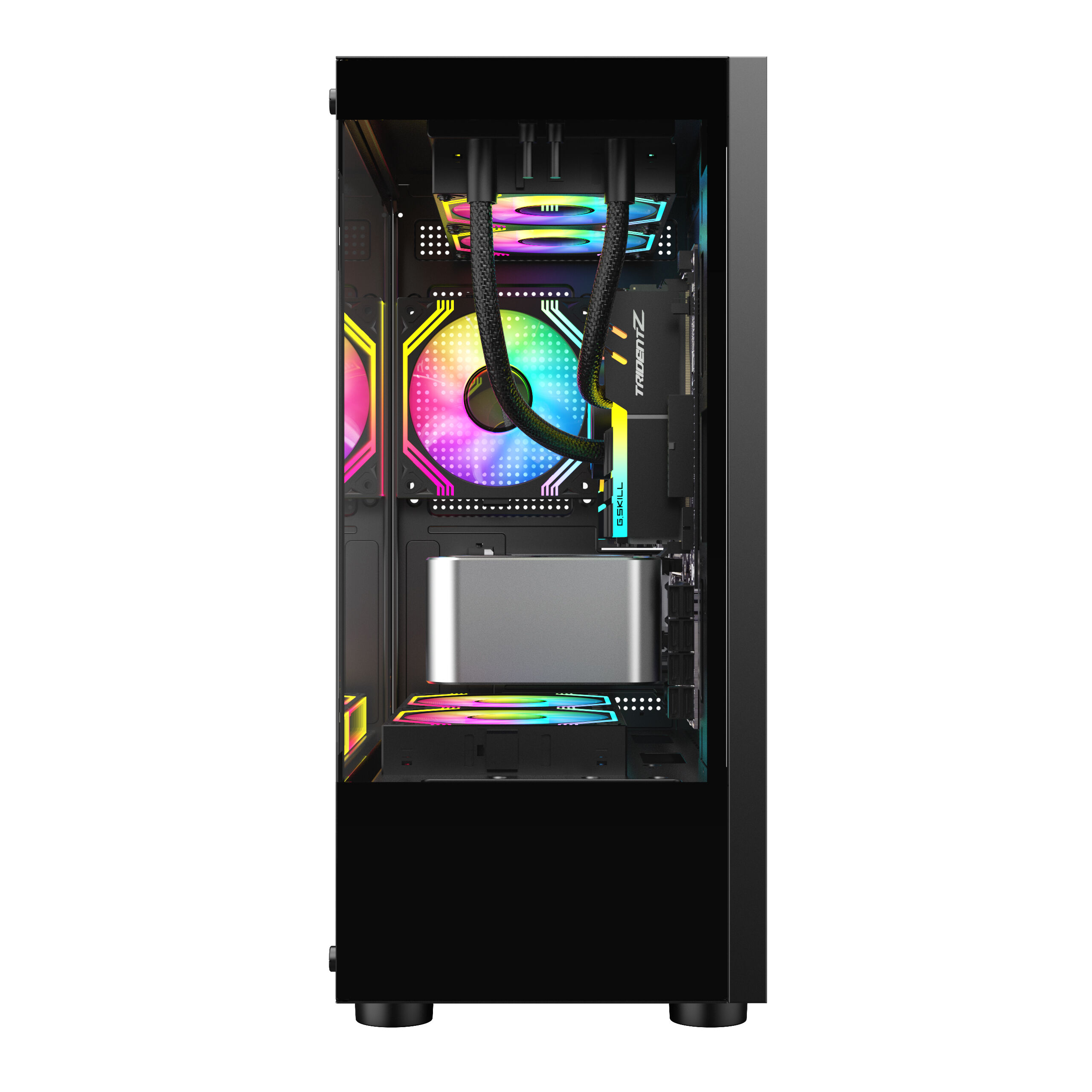 2024 High-end Full Vision Tempered Glass Panel Gabinete Micro Atx Pc ...