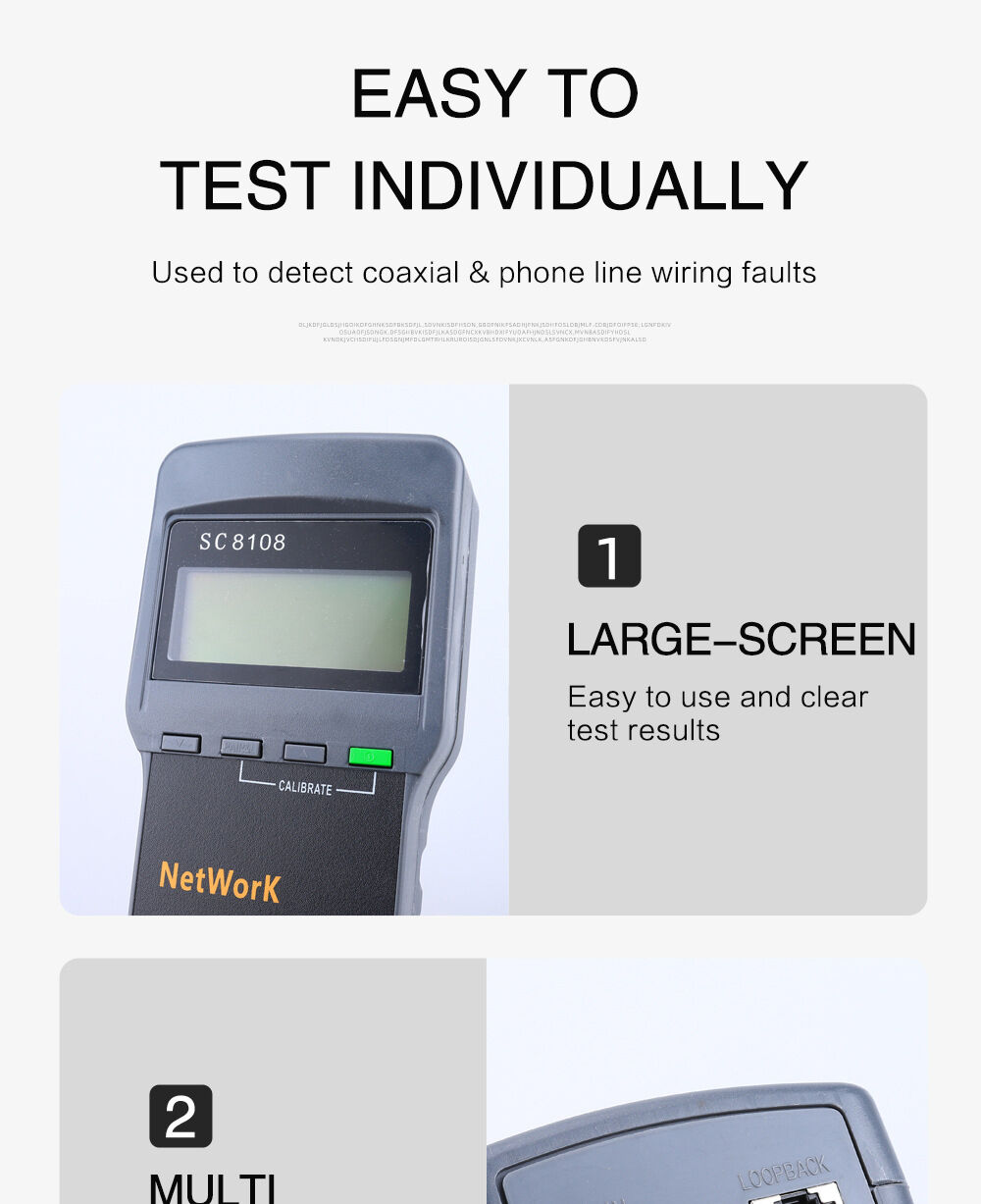 Portable Wireless Network Tester Sc-8108 Lcd Digital Pc Data Network ...