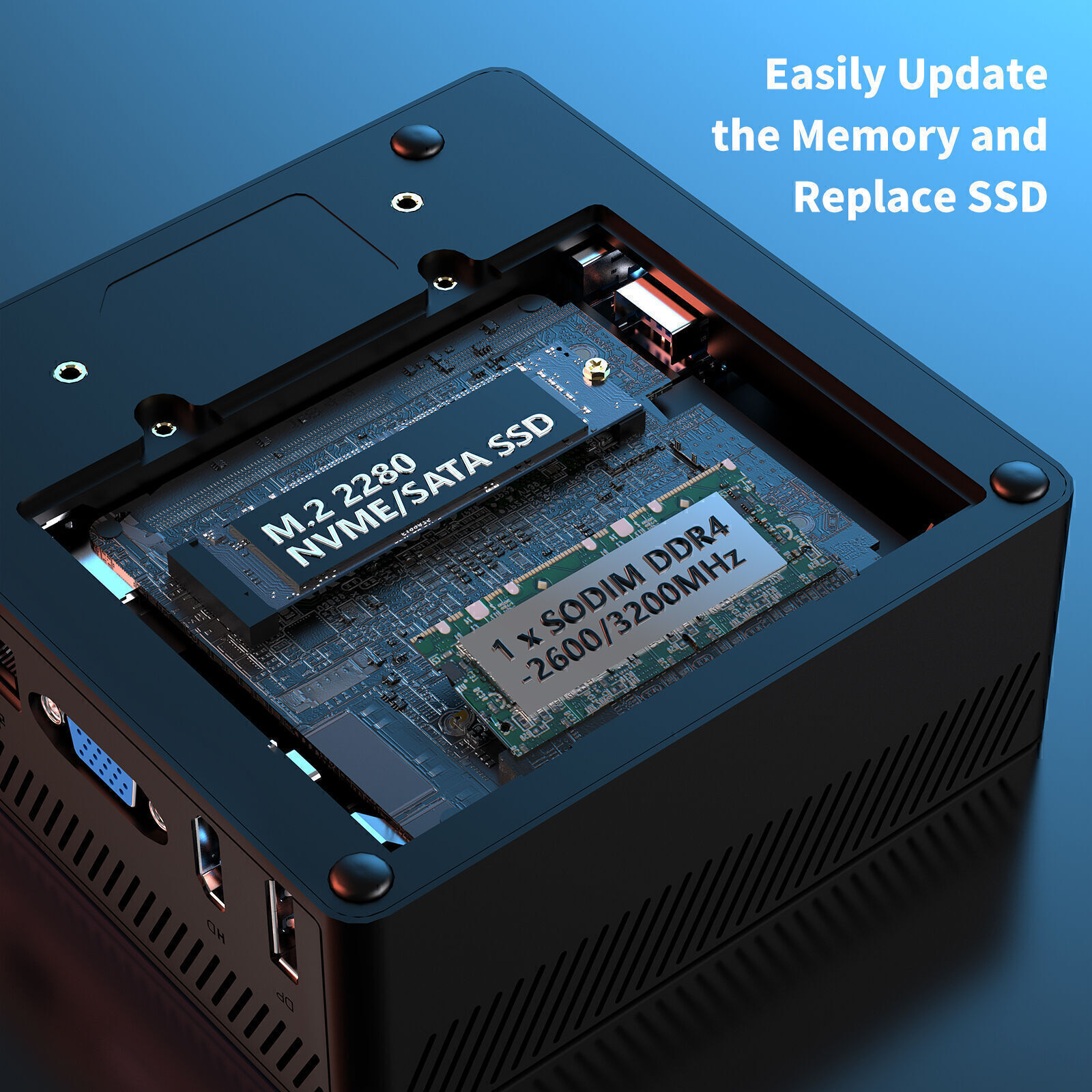 N200 Fanless Mini Pc Intel Alder Lake-n N200 32gb So-dimm Ddr4 M.2 2280 ...