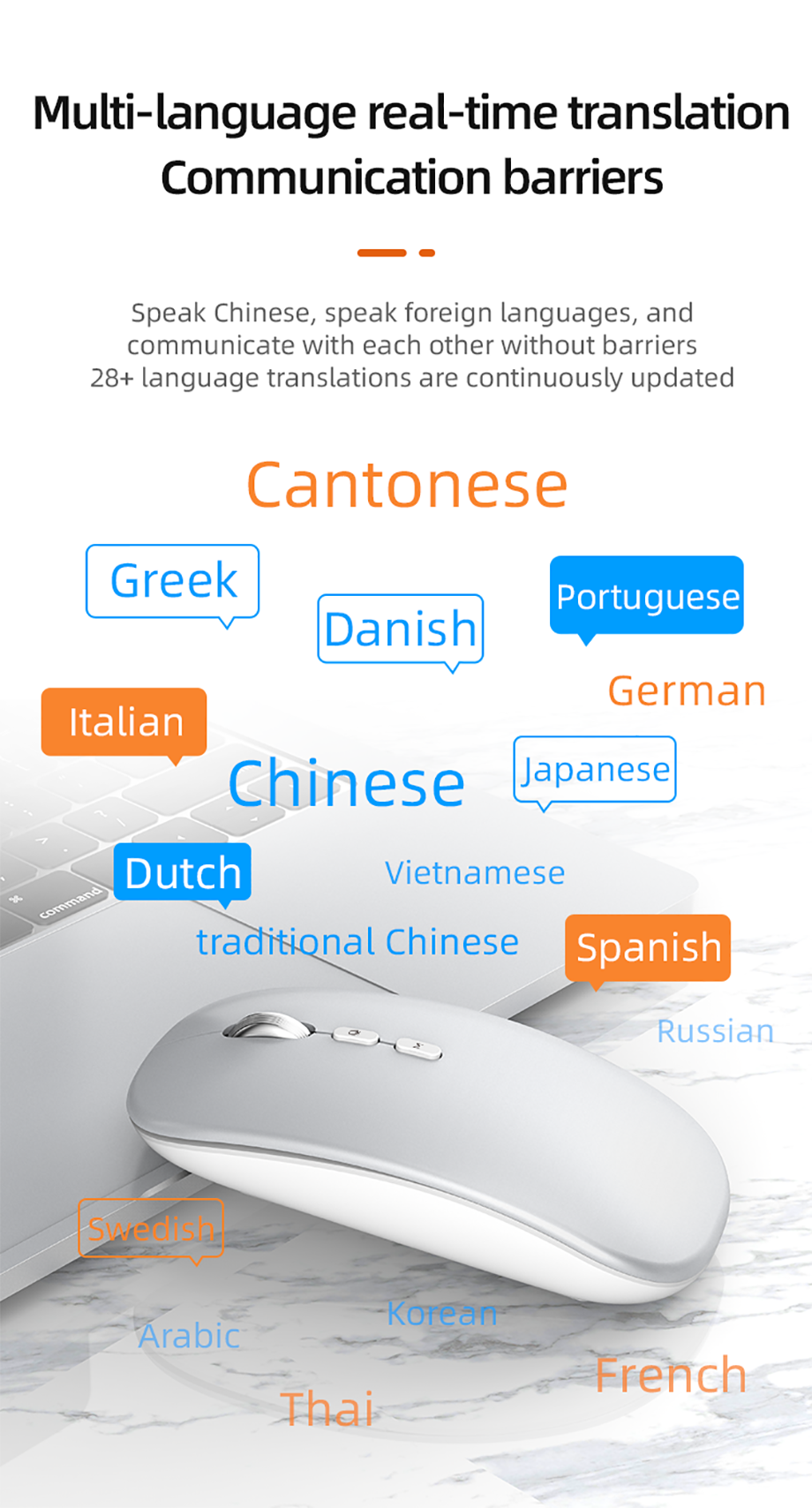 Ai Intelligent Voice Mouse Wireless Bluetooth Voice Input To Text ...