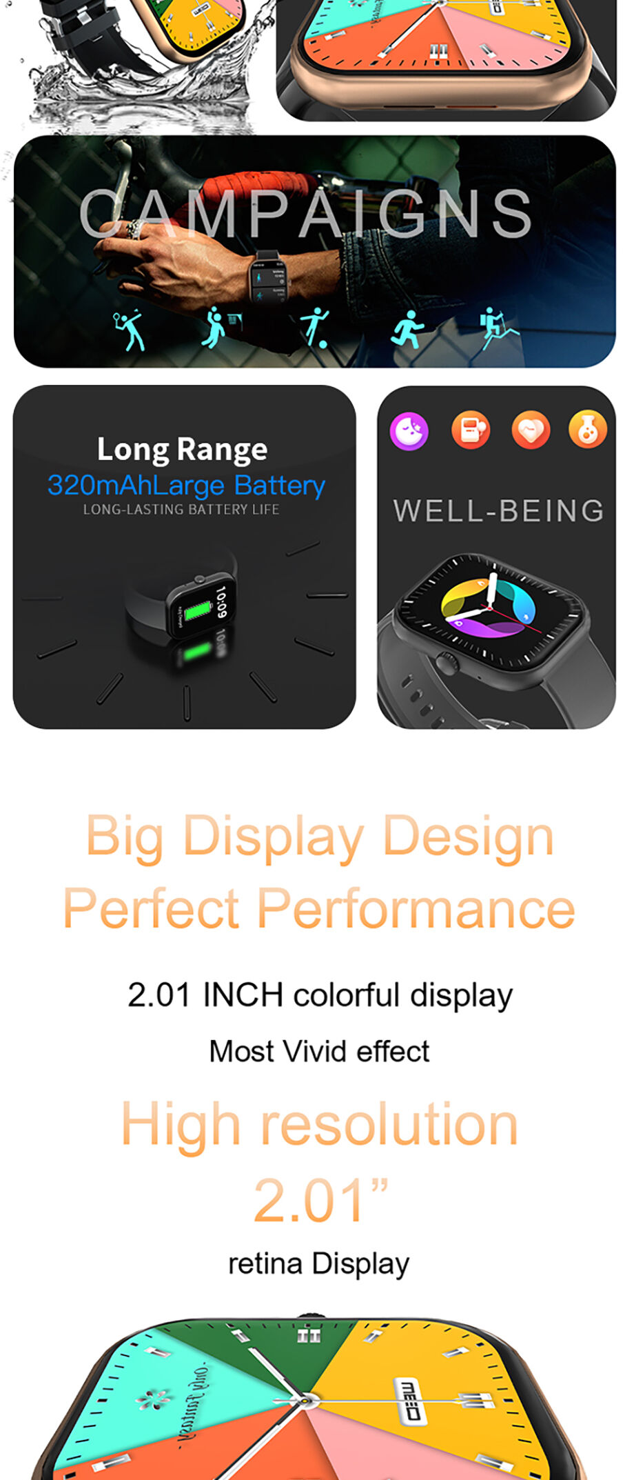 Buy Wholesale China Factory Price 2.01 Inch Screen Gl-8 Smartwatch ...