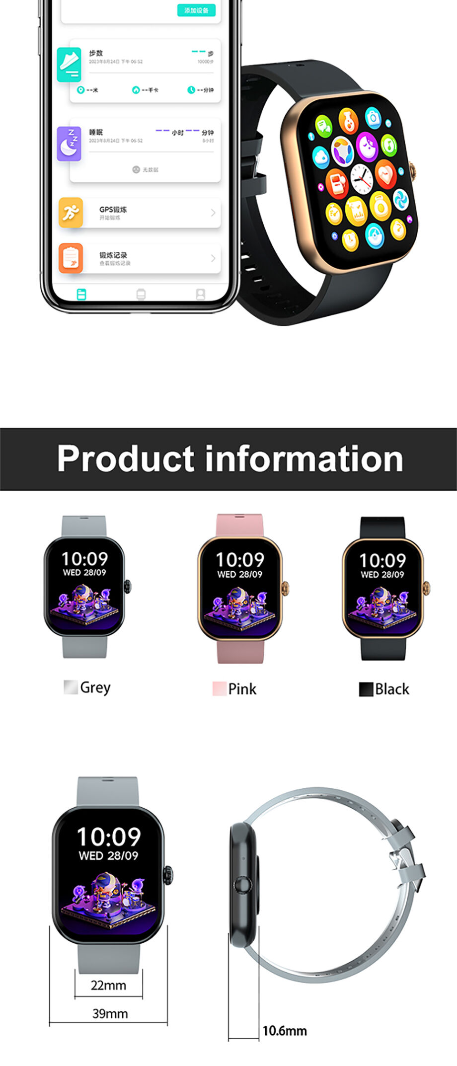 Buy Wholesale China Factory Price 2.01 Inch Screen Gl-8 Smartwatch ...