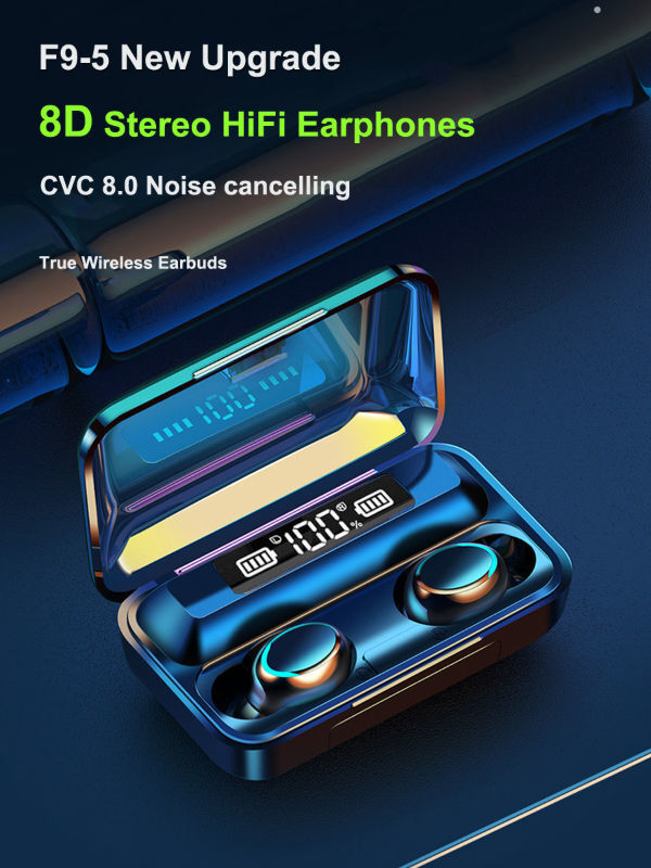 F9 Tws Earbuds With Charging Case Bt 5.1 Wireless Sports Earphone - Buy ...