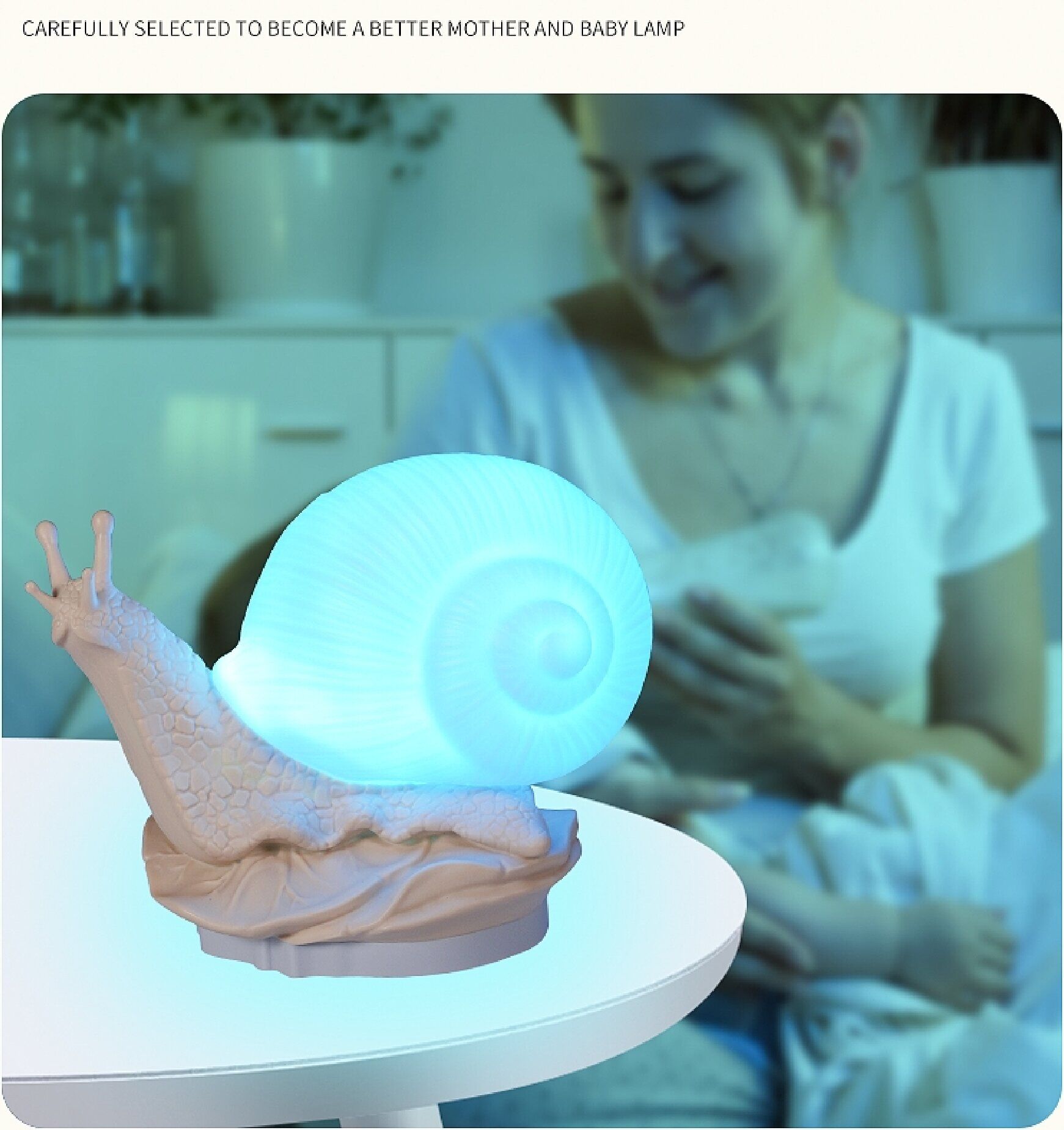 New Personality Snail Pat Light Silicone Sensing Night Light Atmosphere ...