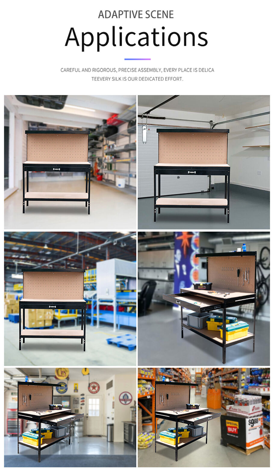 Heavy Duty Wholesale Workbench Metal Garage Factory Assembly Workbench ...