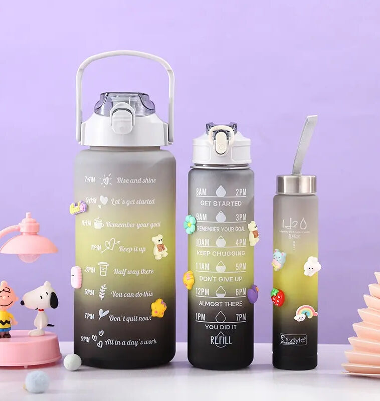 Buy Wholesale China Bpa Free Water Jug Plastic Gallon Water Bottle With Time Marker Straw For ...