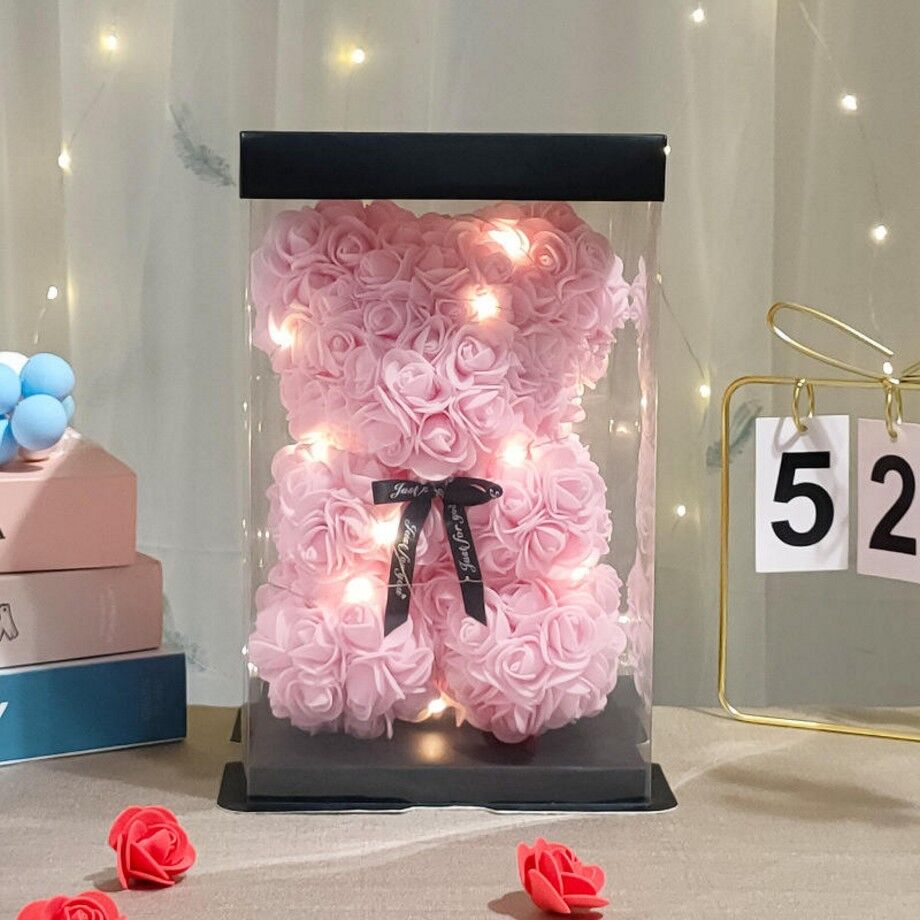 Buy Wholesale China Custom Multicolor Diy 25cm Rose Bear Pe Flower Gift ...