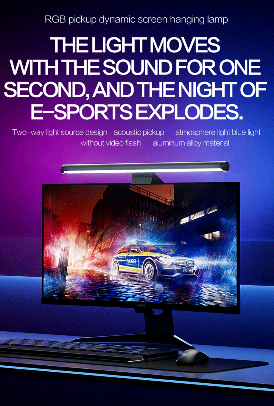 Buy Wholesale China Home Office Gaming Usb Reading Monitor Lamp Backlight Touch Sensor Control ...