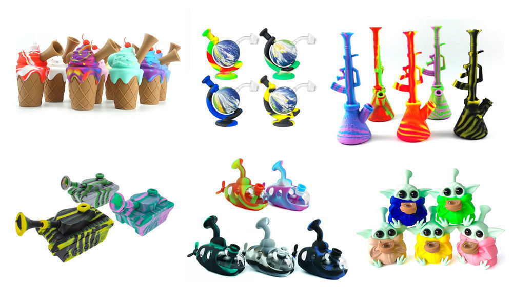 Buy Wholesale China Ufo Shaped Silicone Bong Glass Bongs Glow In The ...