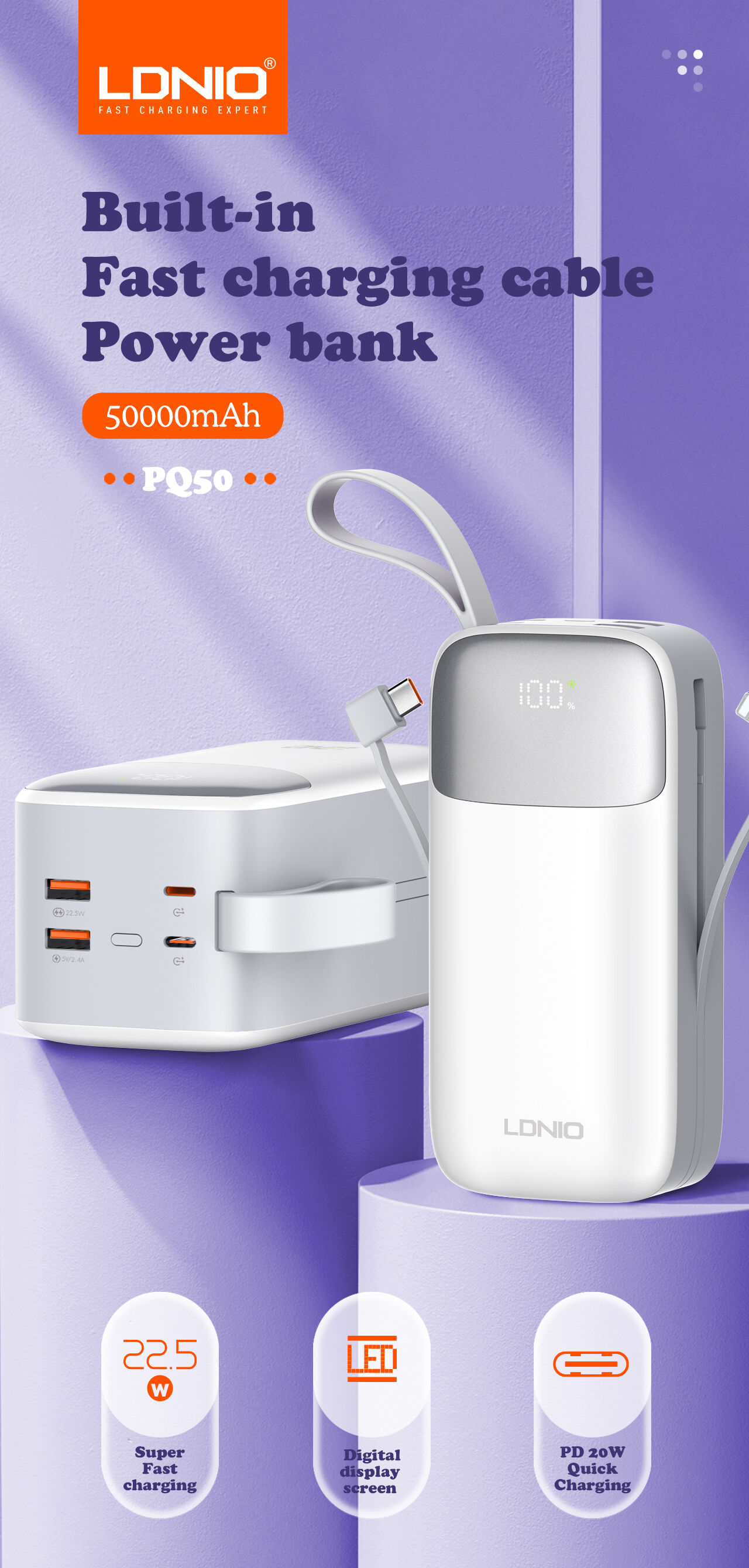 Buy Wholesale China Ldnio Wholesale Emergency Power Bank 50000mah For ...