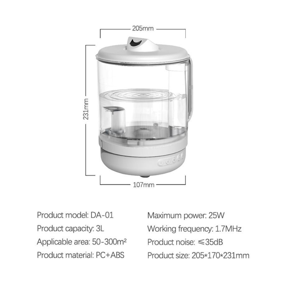 Buy Wholesale China Big Capacity 3l Ultrasonic Humidifiers 3000ml ...