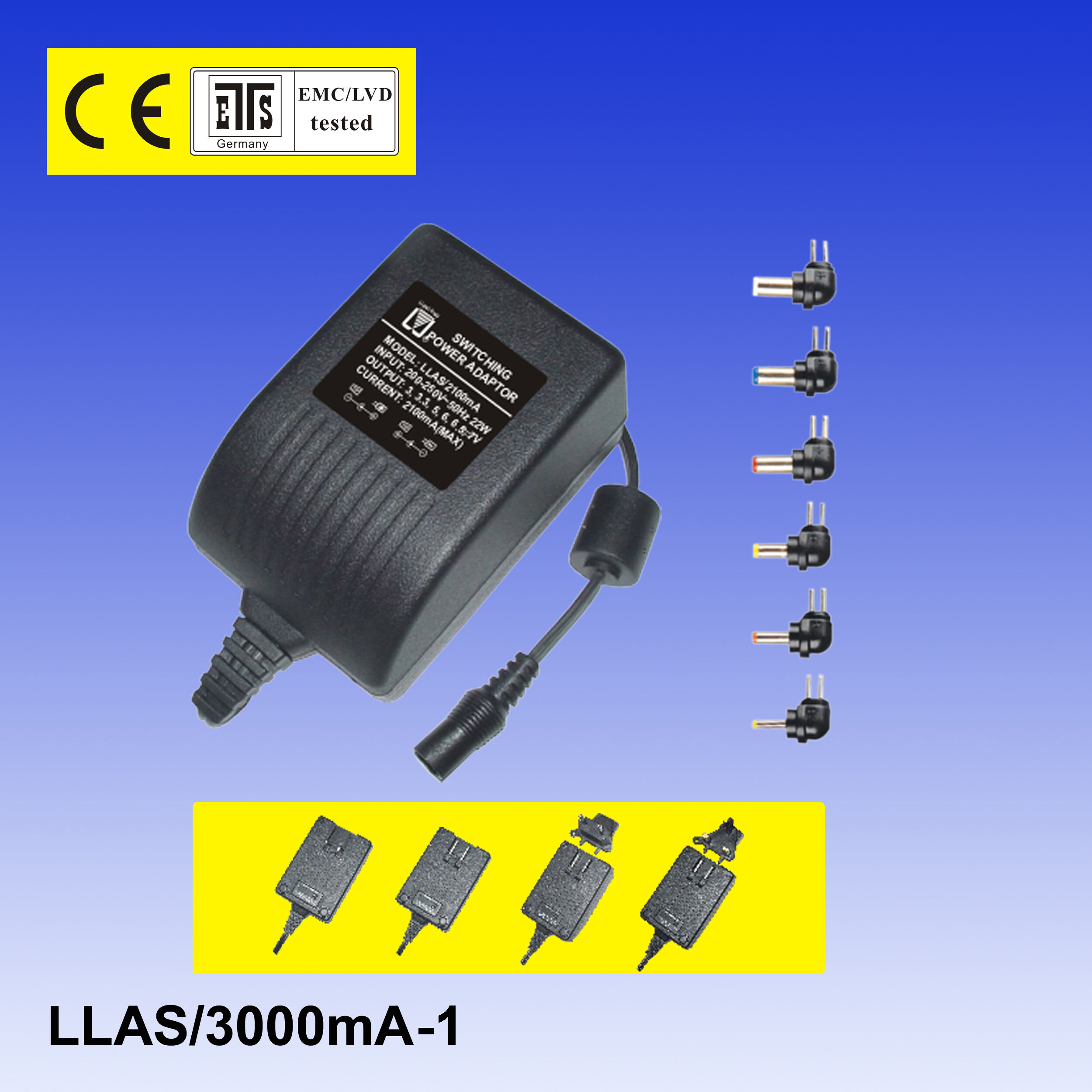 Wholesale Plug-in Ac/dc Switch Power Adapter With Six Detachable Plugs ...