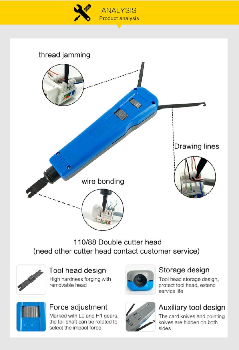Buy China Wholesale Lsa Crimping Tool Krone Insertion Tool Network ...