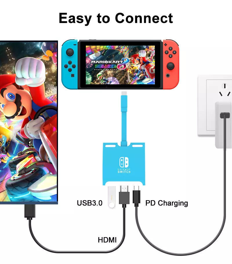 Wholesale 3 In 1 Type C Hub Hdtv Pd Docking Station For Nintendo Switch ...