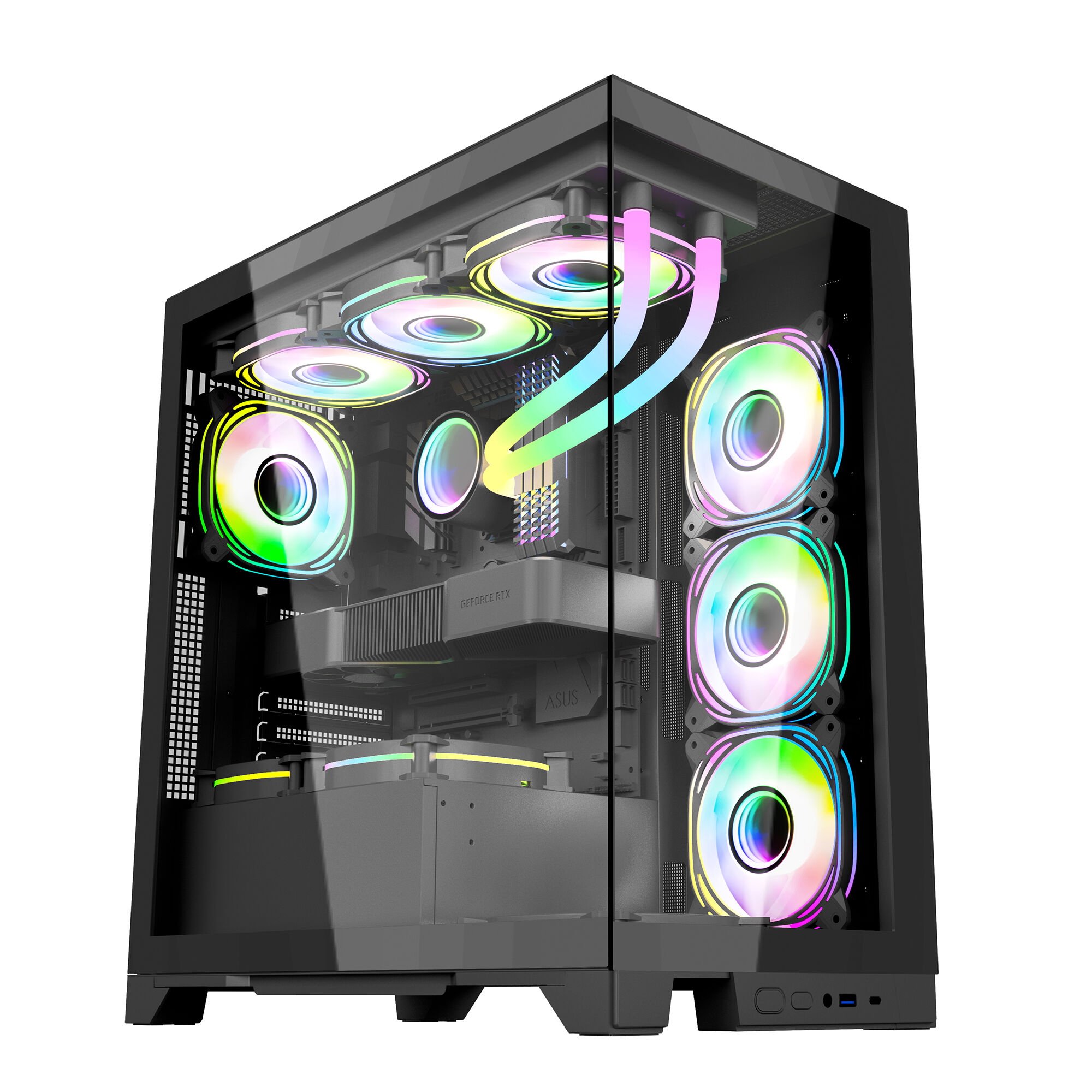 Buy Wholesale China Factory Wholesale Gaming Pc Case Full Glass Panel 0 ...