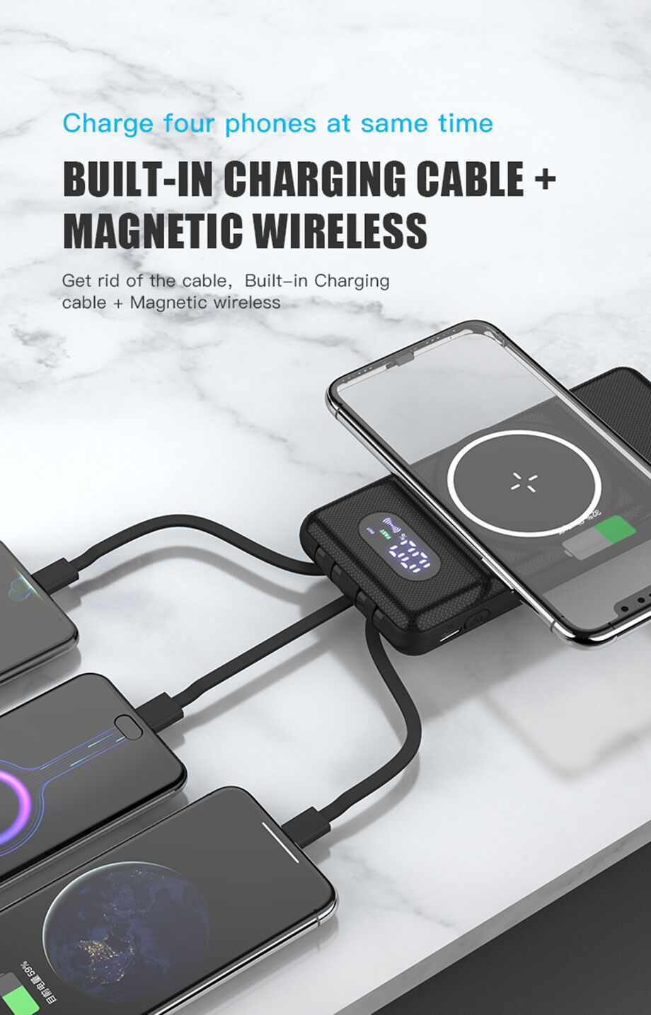 Buy Wholesale China Wholesale 10000mah Wireless Power Bank Charger 15w ...