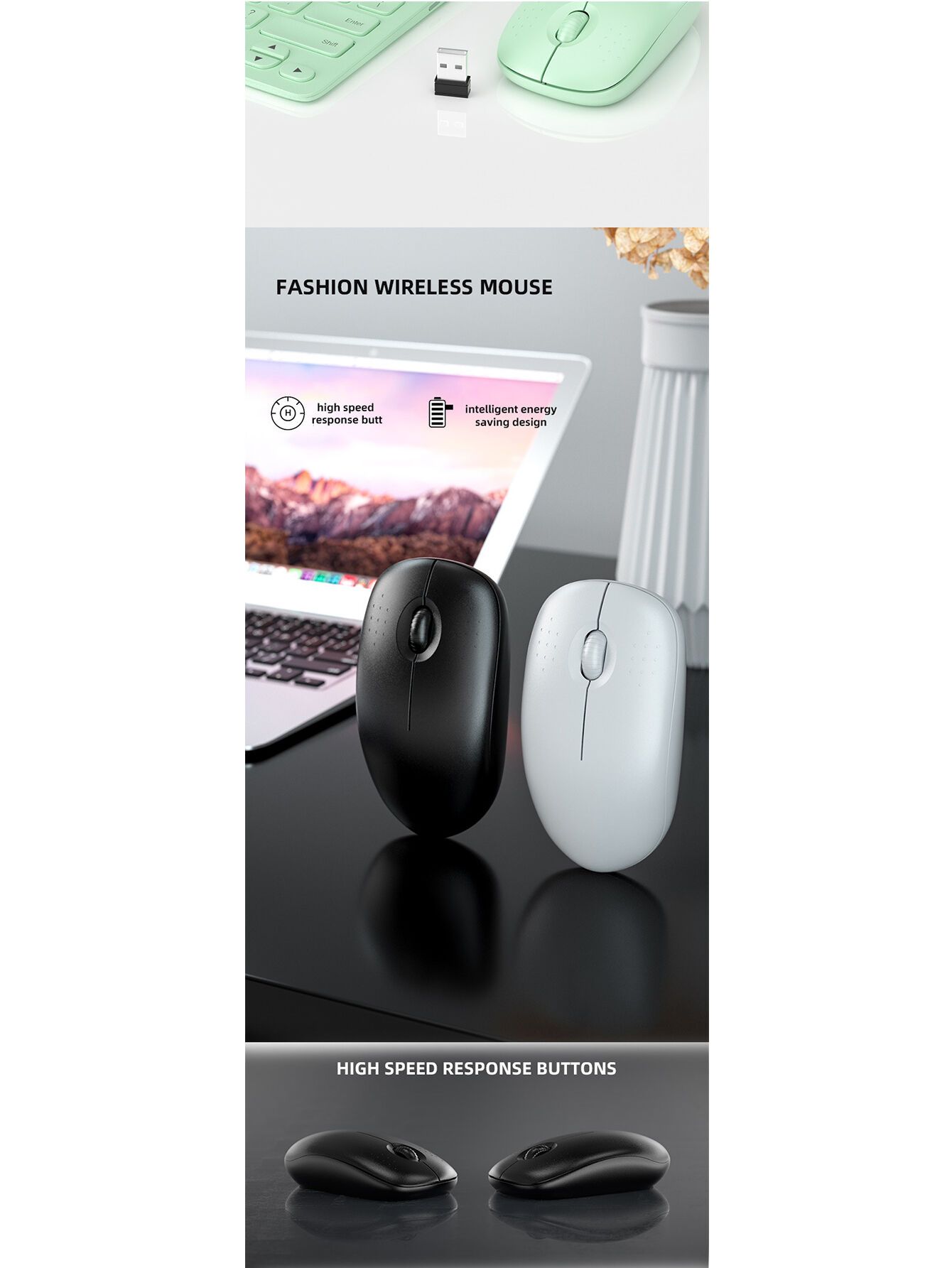 Buy Wholesale China 2.4g Wifi Wireless Mouse Ergonomic For Computer ...