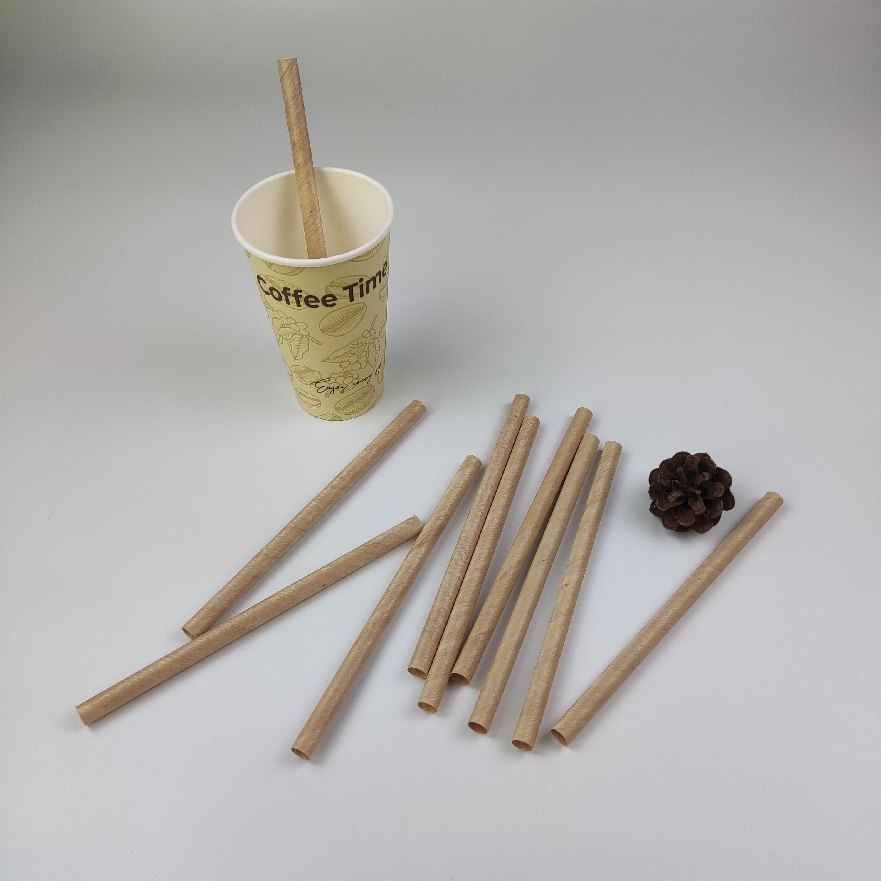 Buy Wholesale China Single Paper Wrap Biodegradable Wooden Straw, Eco ...