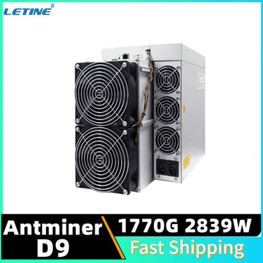 Dash Asic Miner Bitmian Antminer D9 1770g 2389w X11 Algorithm Blockchain Miners Antminer D7 D9 ...