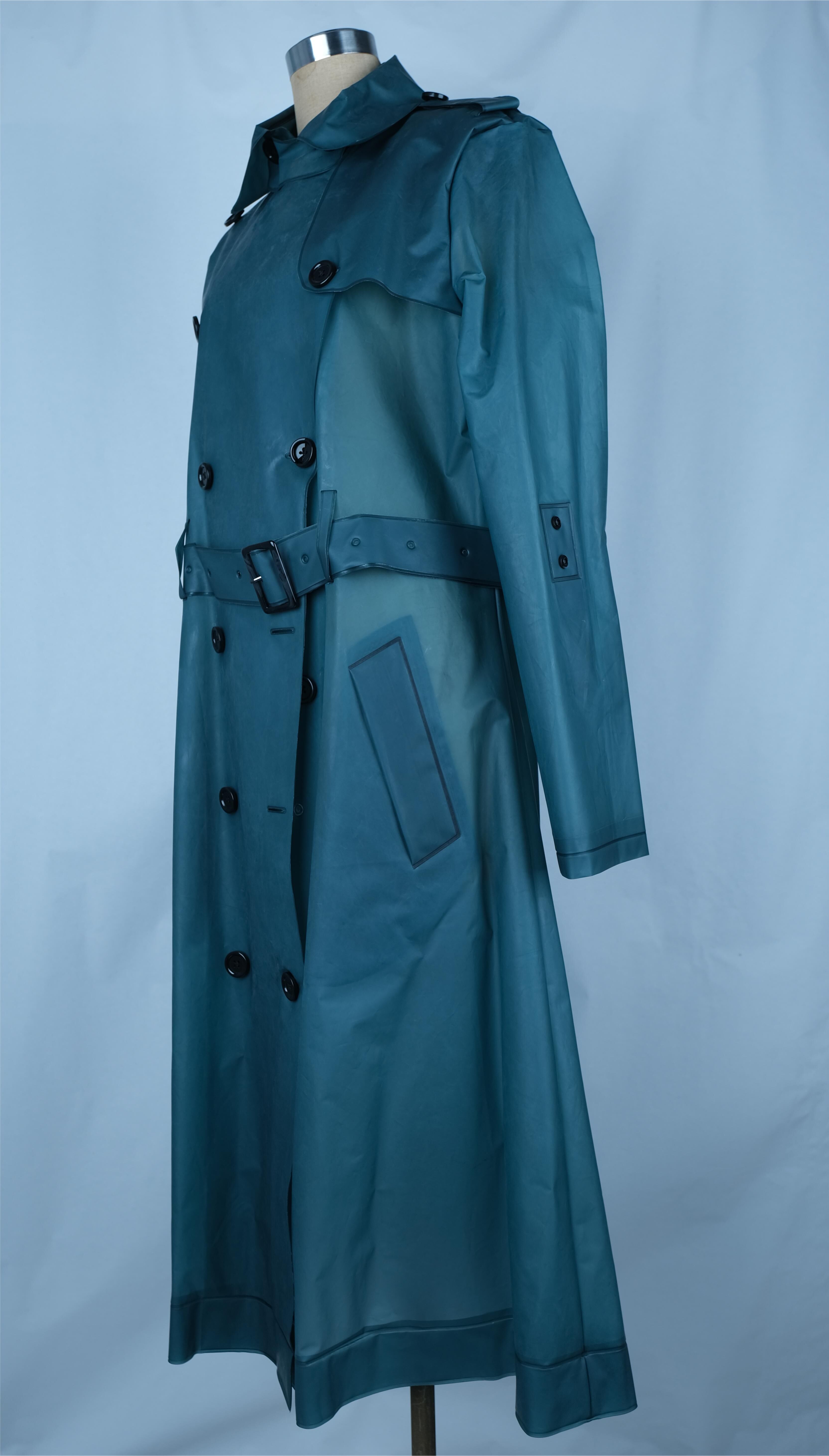 Blue Tpu Raincoat / Fashion Apparel / Women's Rainwear /tpu Jacket ...