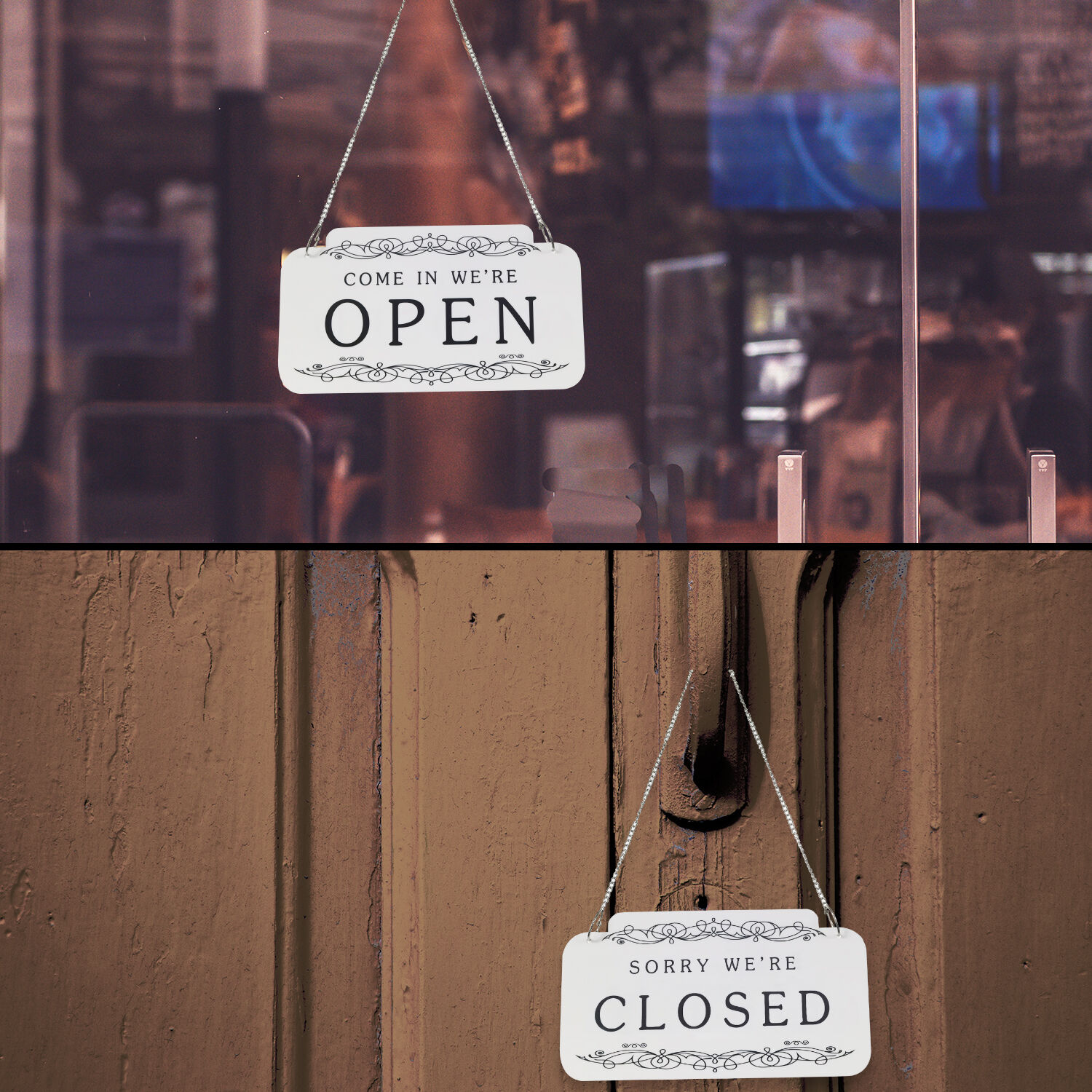 Buy Wholesale China Open And Closed Business Sign, Double Sided ...