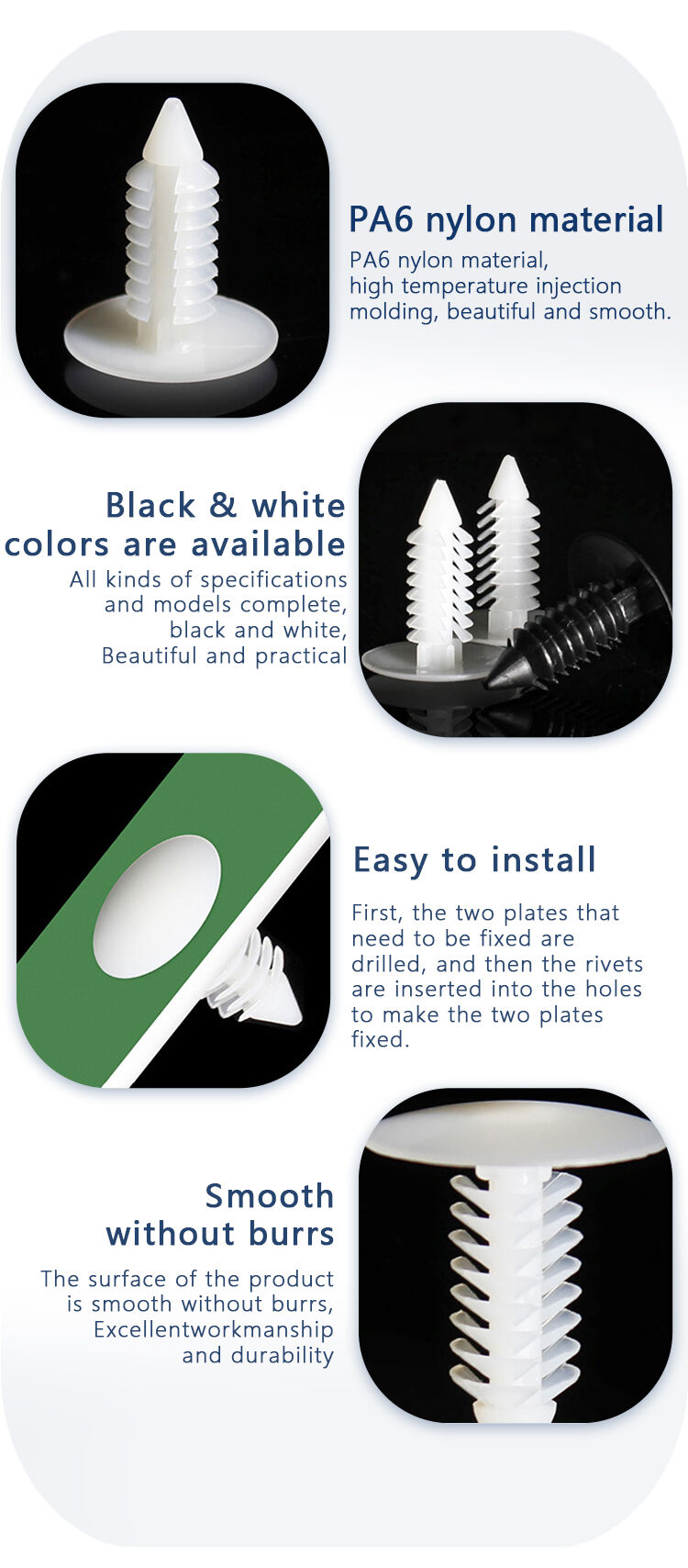 Gl-10 Pine Tree Clip Fir Pin Tree Rivet Plastic Parts For Automotive ...