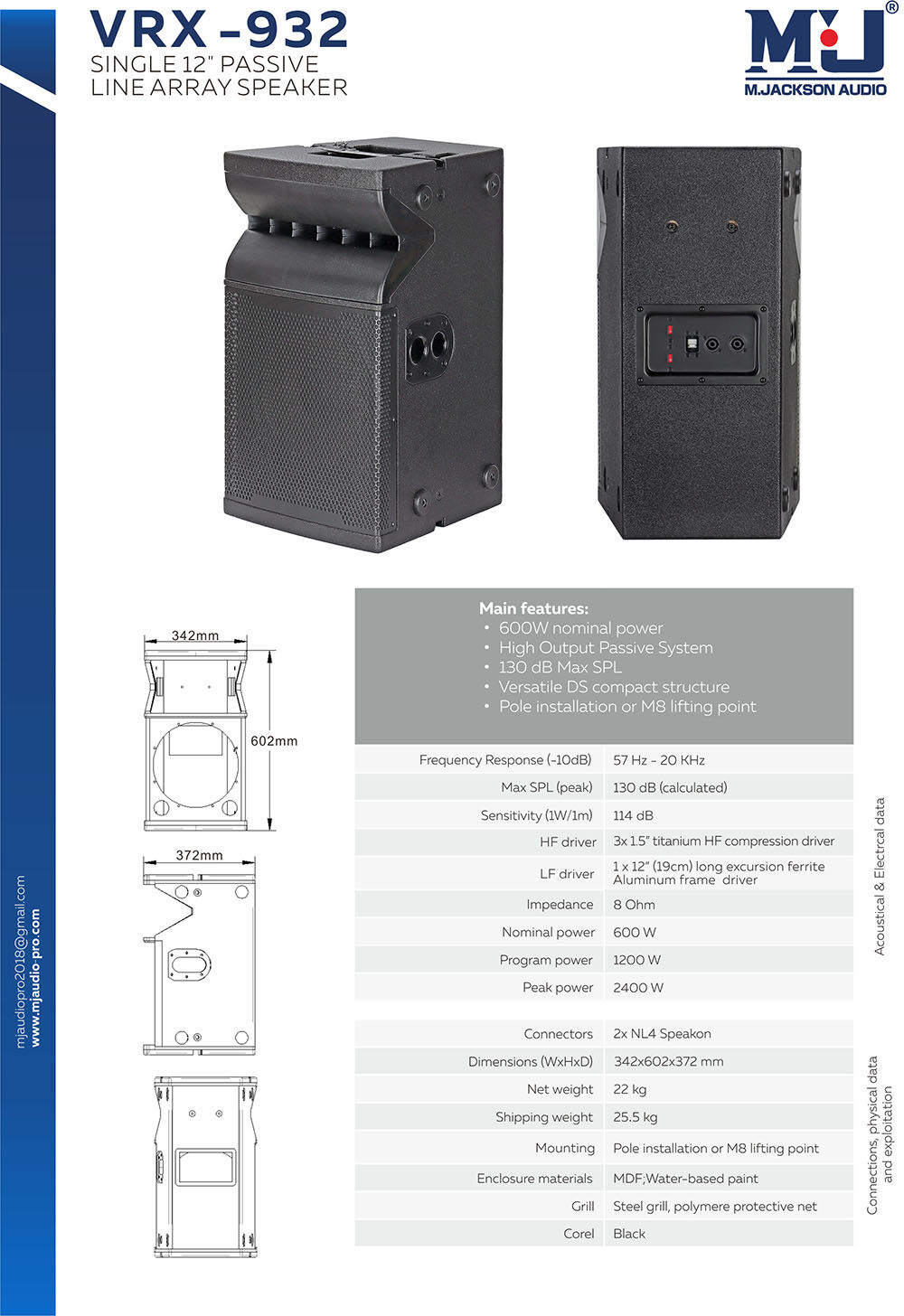 Bulk Buy China Wholesale Big Sale New Arrival Custom Size Vrx-932 Single 12 " Passive Line Array ...