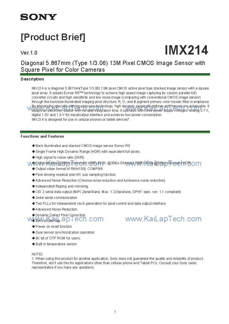 Buy Wholesale Hong Kong SAR Klt-d3ma-imx214 V2.0 13mp Imx214 Mipi ...