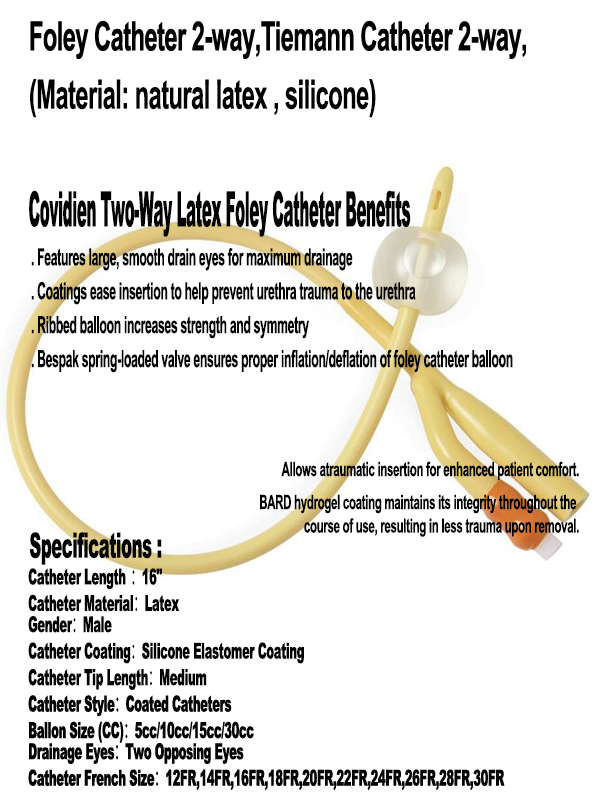 Buy Wholesale China Disposable Medical Latex Catheter Foley 2 Way ...