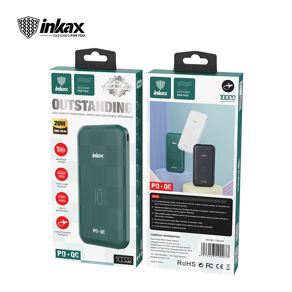 Buy China Wholesale Inkax Hot Sale 10000mah Pd18w Input 20w Output ...