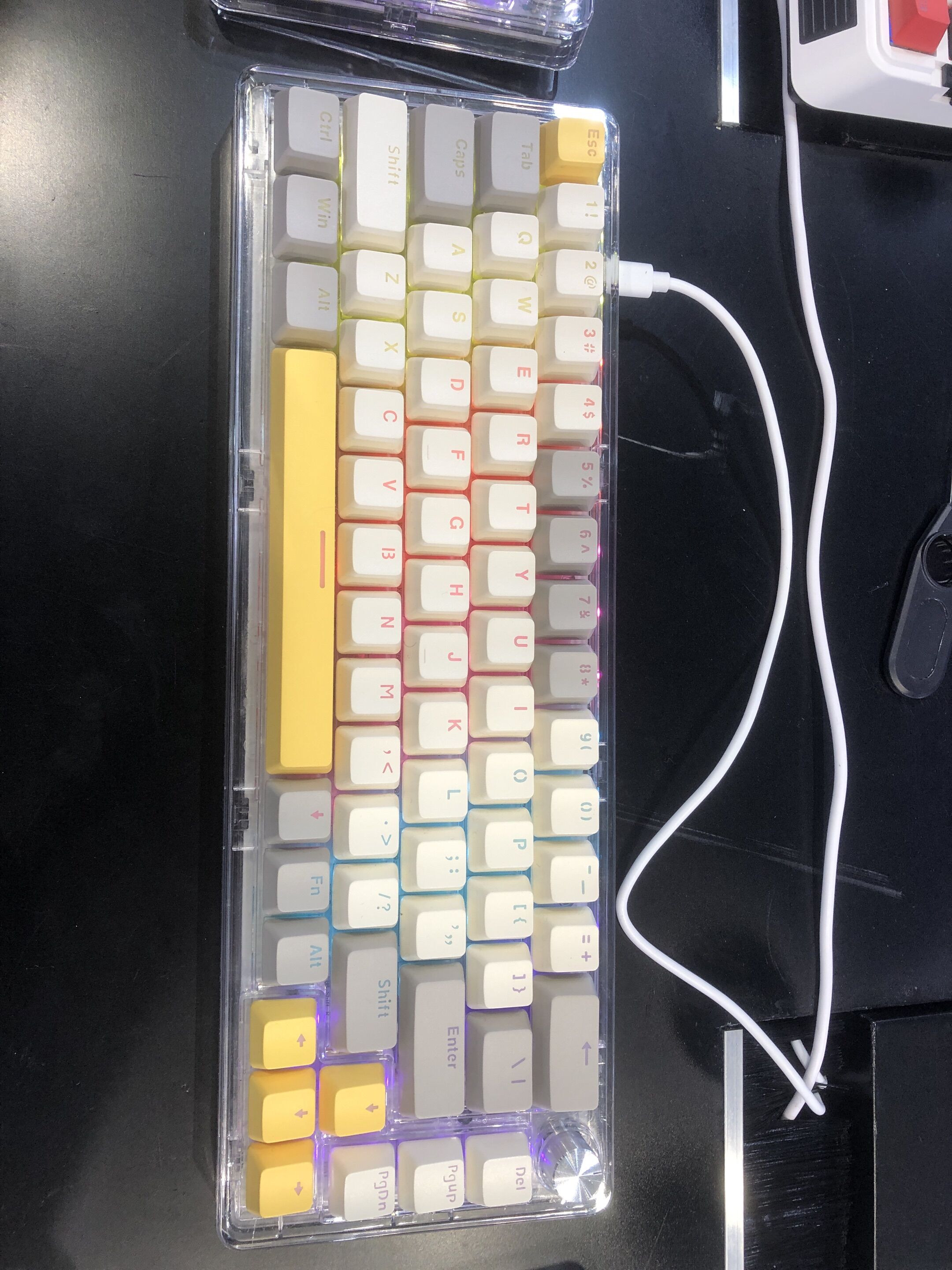 Buy Wholesale China 67 Keys Mixed 3 Color Transparent Wired Mechanical ...