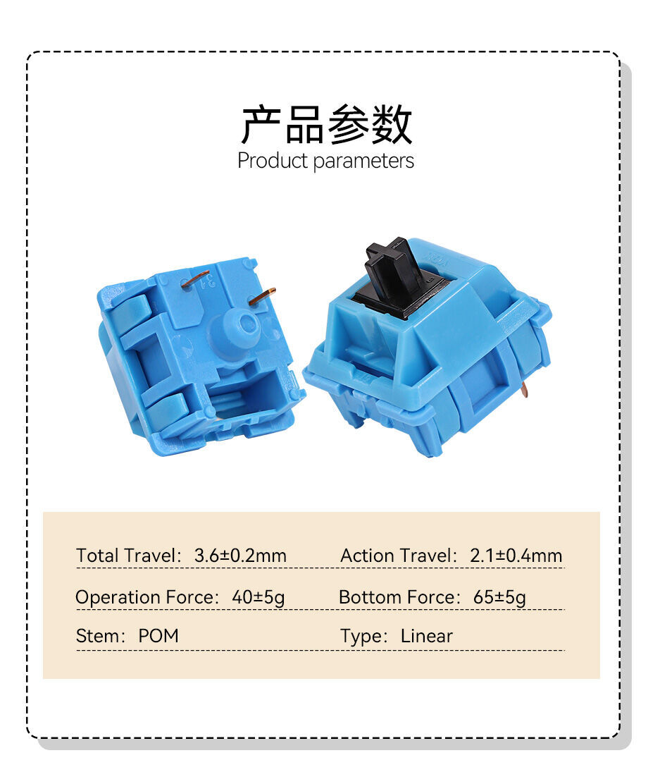 Bsun Keyboard Switches, Black Stem, Linear Switch, Panda Switch, Polar ...