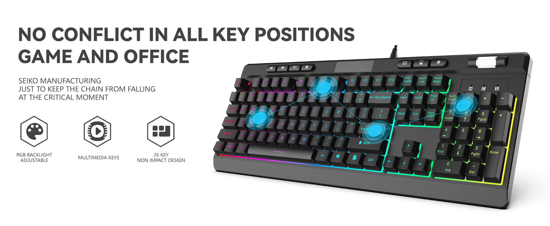 Buy China Wholesale Aneex Colorful Theme Mechanical Keyboard Wireless ...