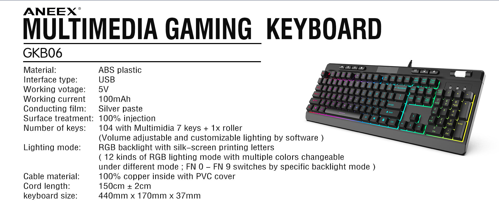 Buy China Wholesale Aneex Colorful Theme Mechanical Keyboard Wireless ...