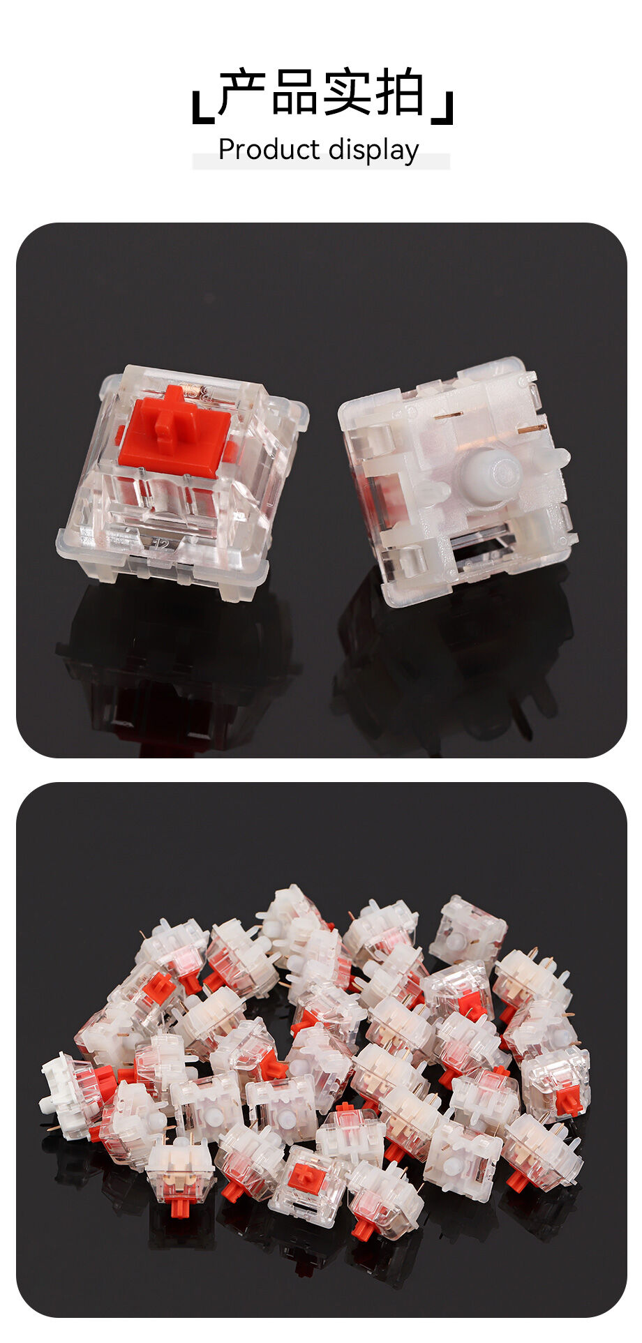 Bsun Lychee Switch,black， Keyboard Switch,linear, 5pin, 68g, Mechanical ...