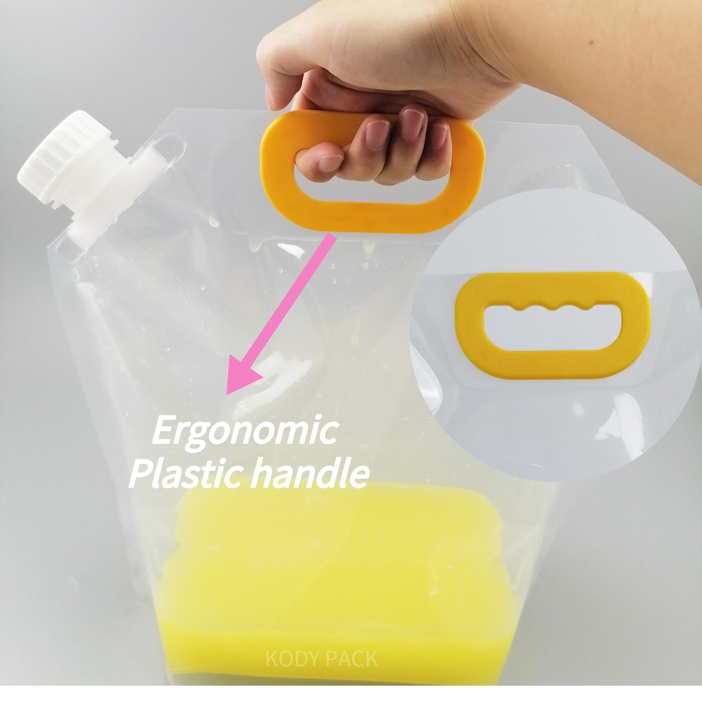 1l Detergent Bag Plastic Stand Up Spout Pouch With Cut Handle For ...