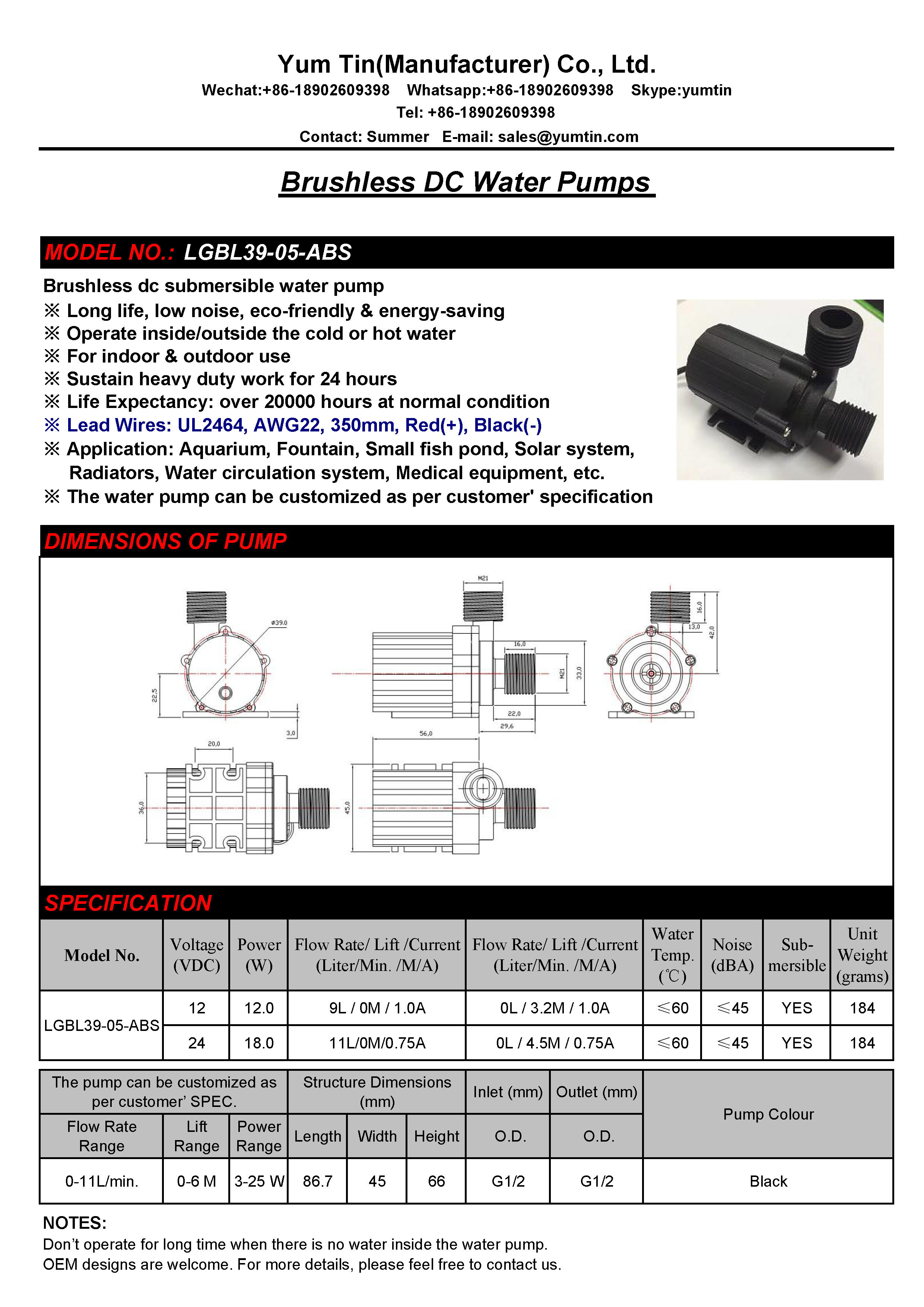 Cheap Brushless Dc Pumps Submersible Water Pump Mini Water Pump Small ...
