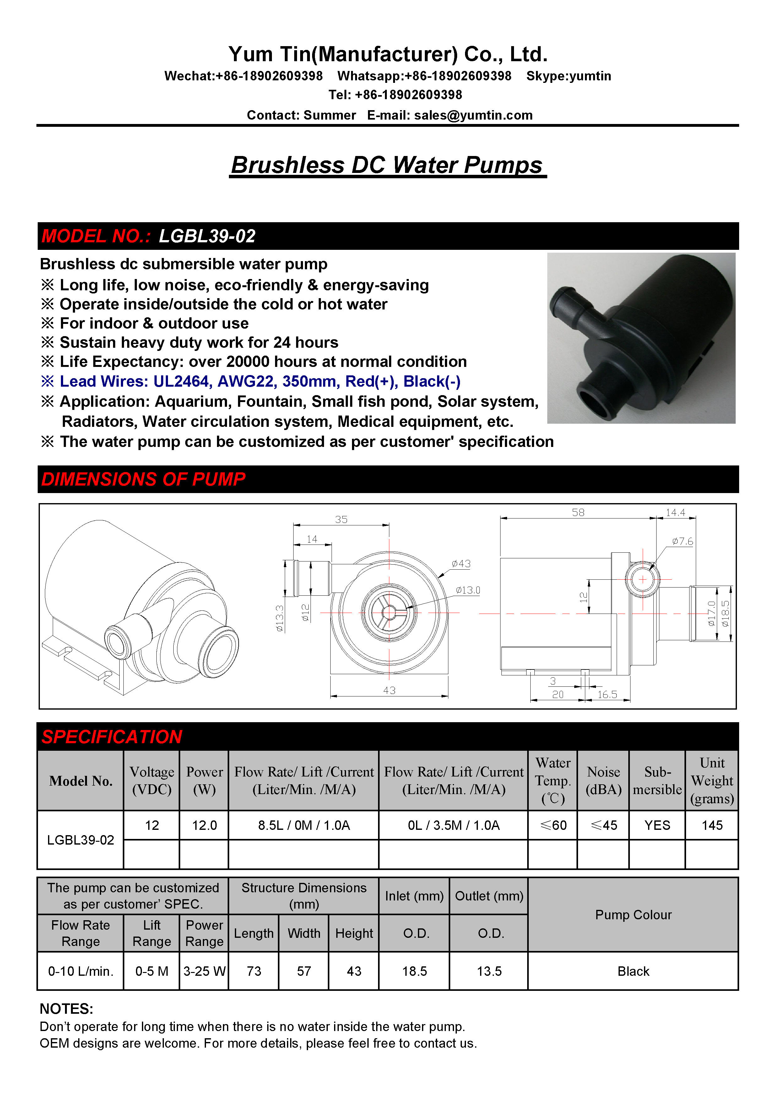 Cheap Brushless Dc Pumps Submersible Water Pump Mini Water Pump Small ...