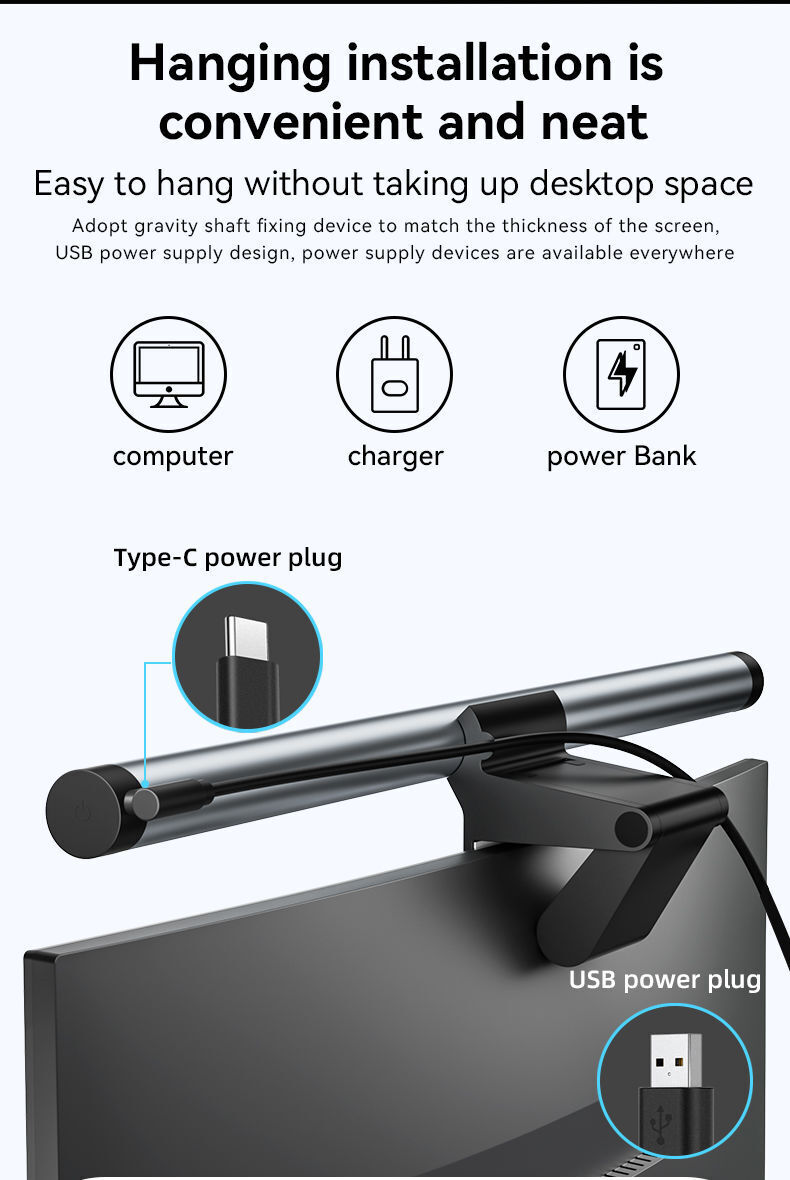 Wholesale Home Office Stepless Dimming Remote Control Usb Screen ...