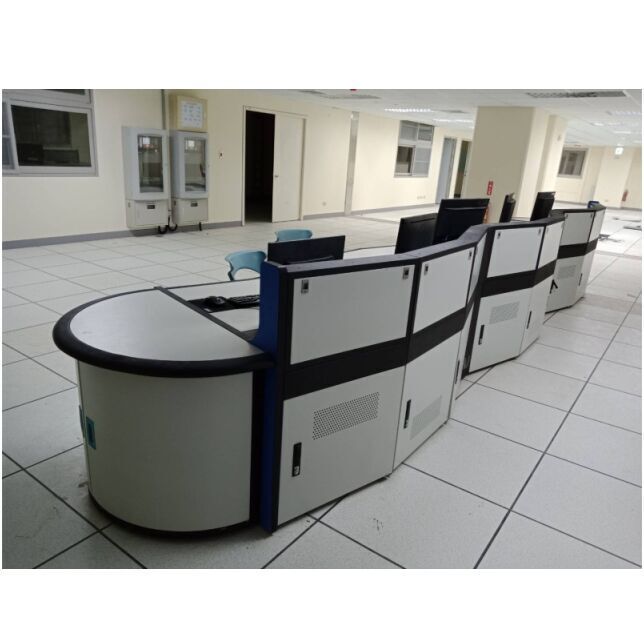 Operator Control Room Console Desk With Monitor Mount, Workspace ...