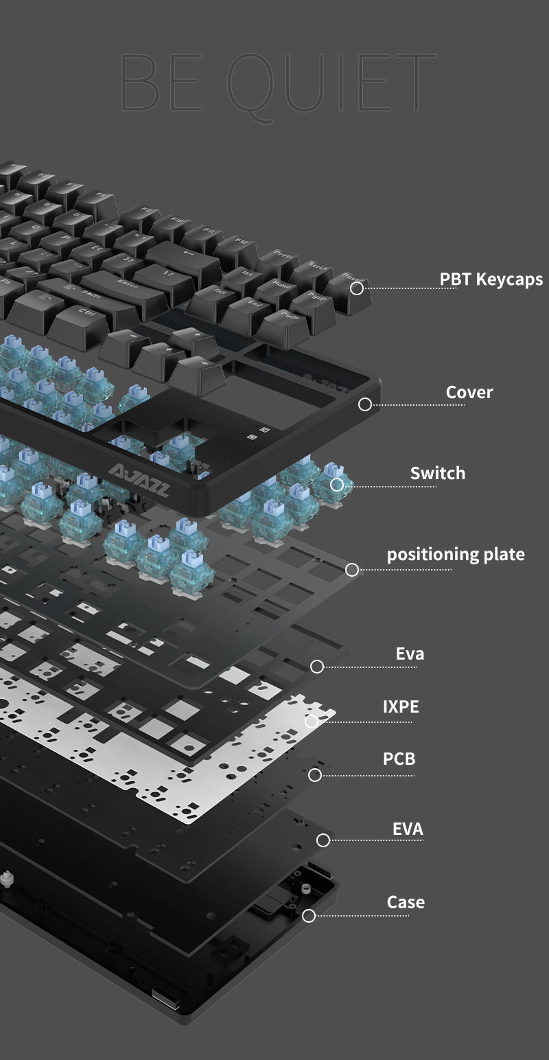 Buy Wholesale China Oem 87 Keys Ak873 Wired Gaming Keyboard Tkl Size ...