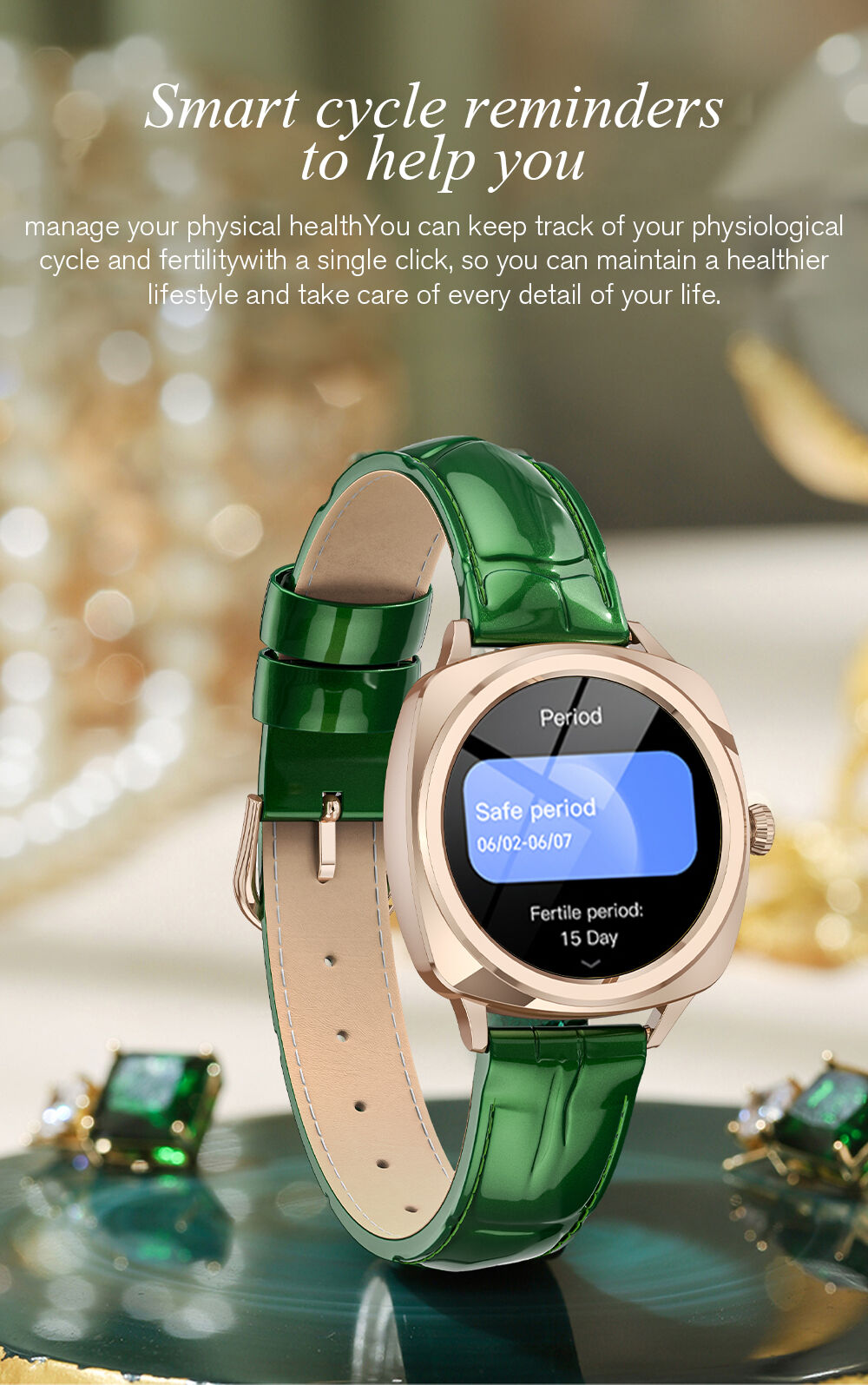 New Fashion Health Sport Tracking Amoled Woman Smartwatch V607 Diy ...