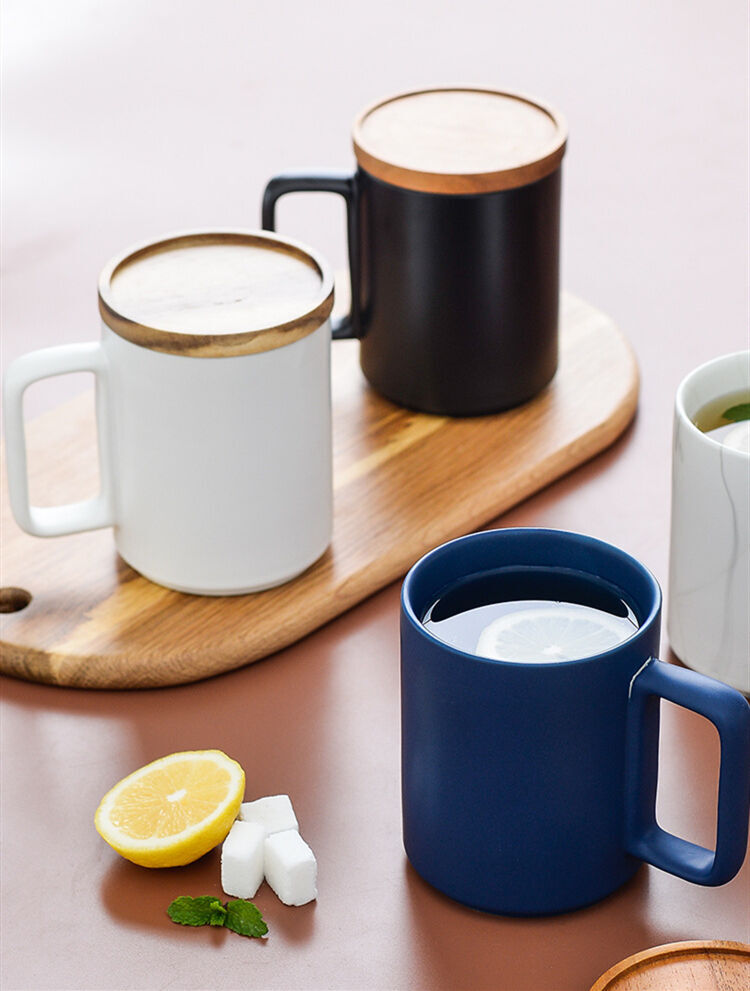 Buy Wholesale China Custom Large 15oz Nordic Matte Black White Ceramic ...