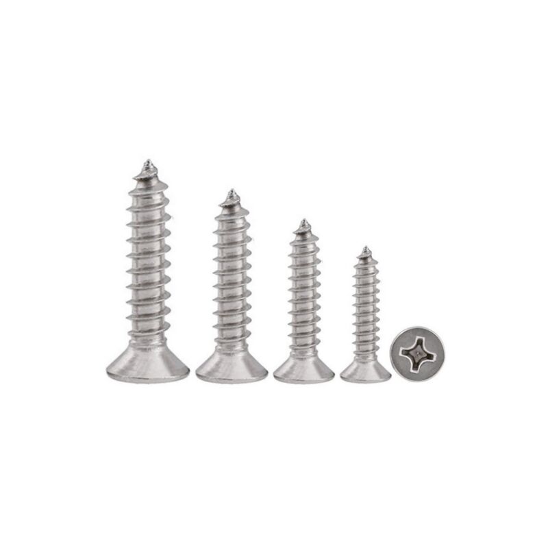 Buy Wholesale China 304 Stainless Steel Flat Head Self-tapping Screw Cross Recessed Countersunk ...