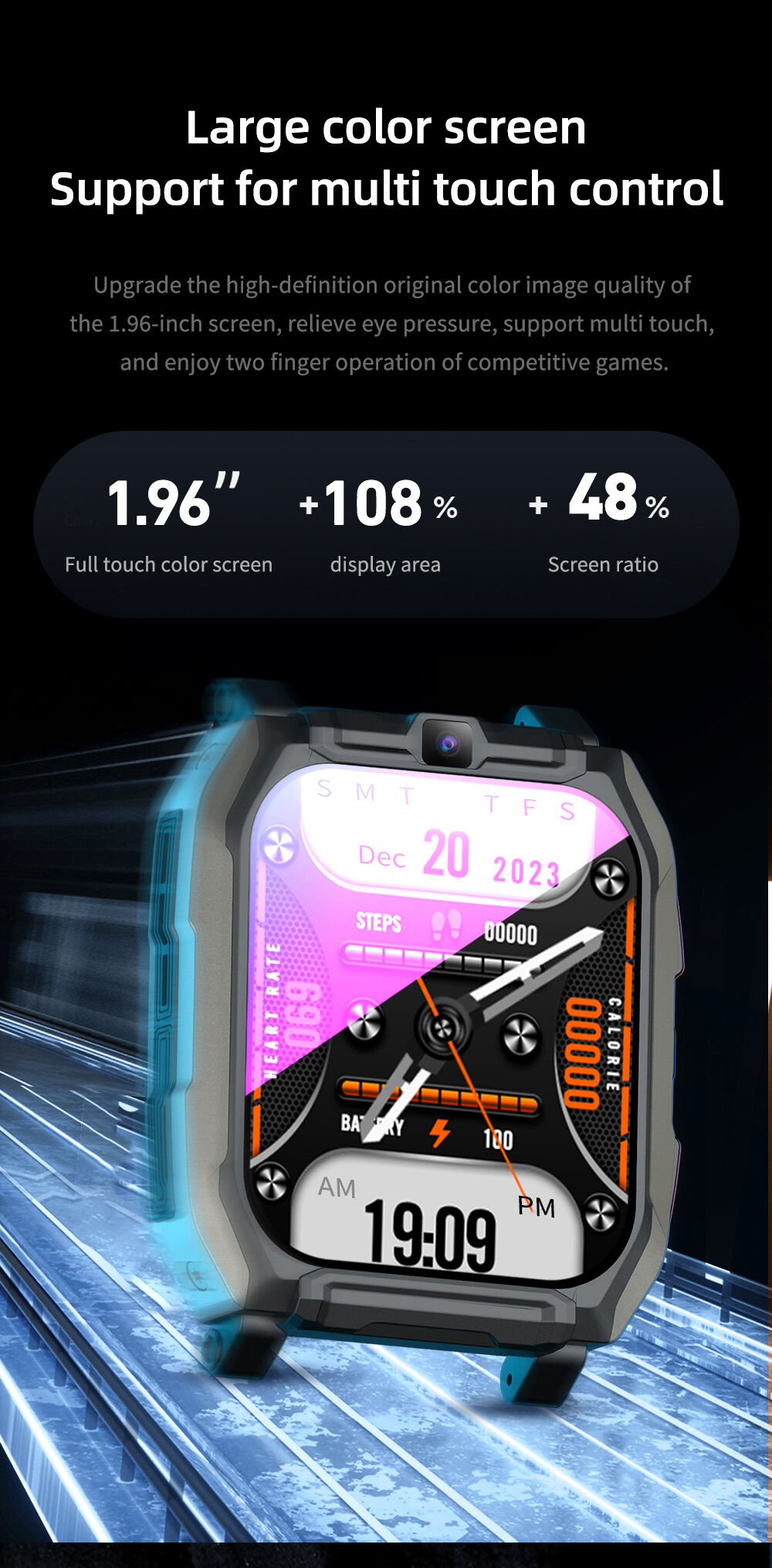 16/64/128gb 4g Smart Watch 1.96" 700mah Sim Wifi Gps Trackers Android 9 ...