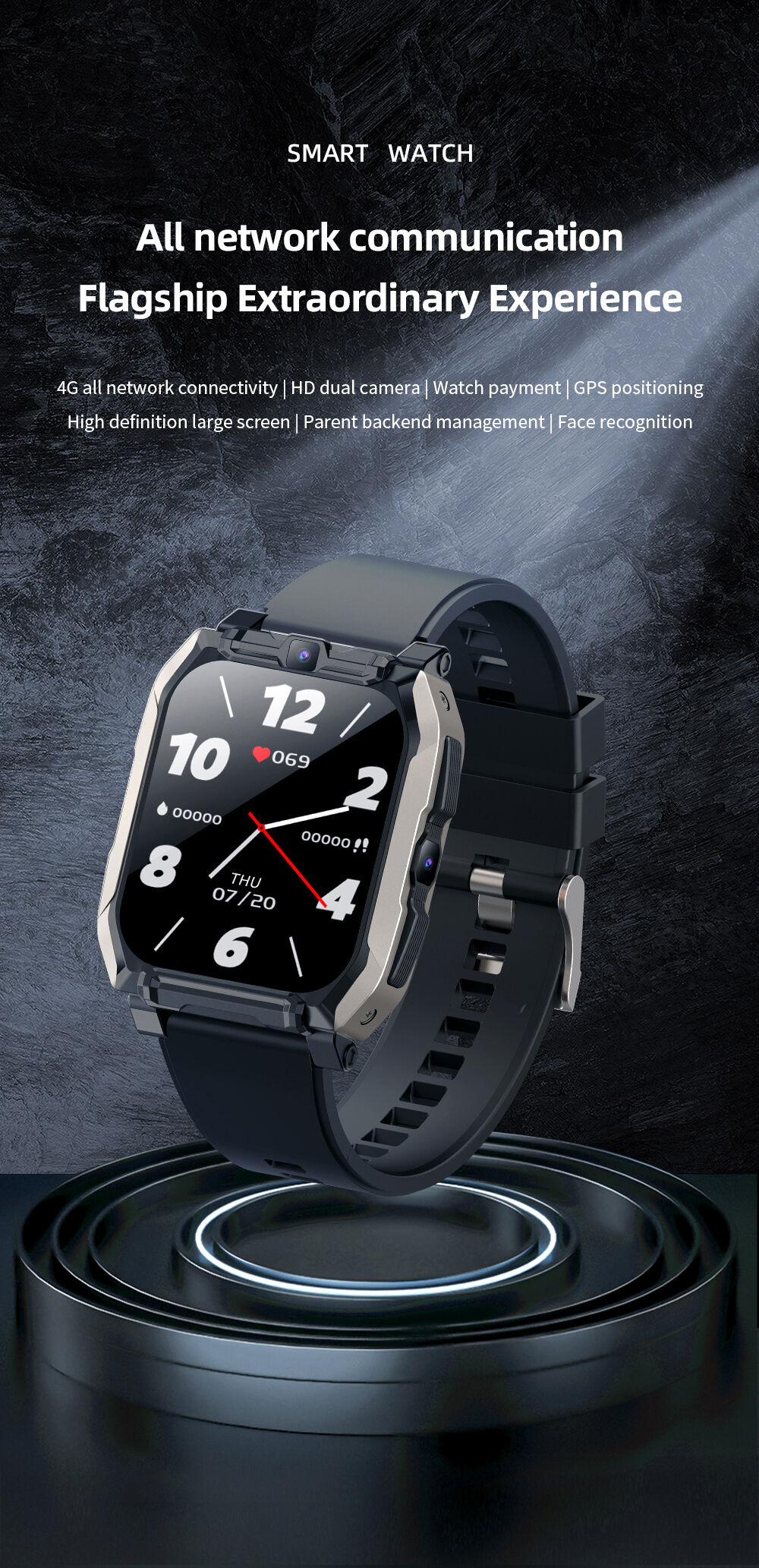 16/64/128gb 4g Smart Watch 1.96" 700mah Sim Wifi Gps Trackers Android 9 ...