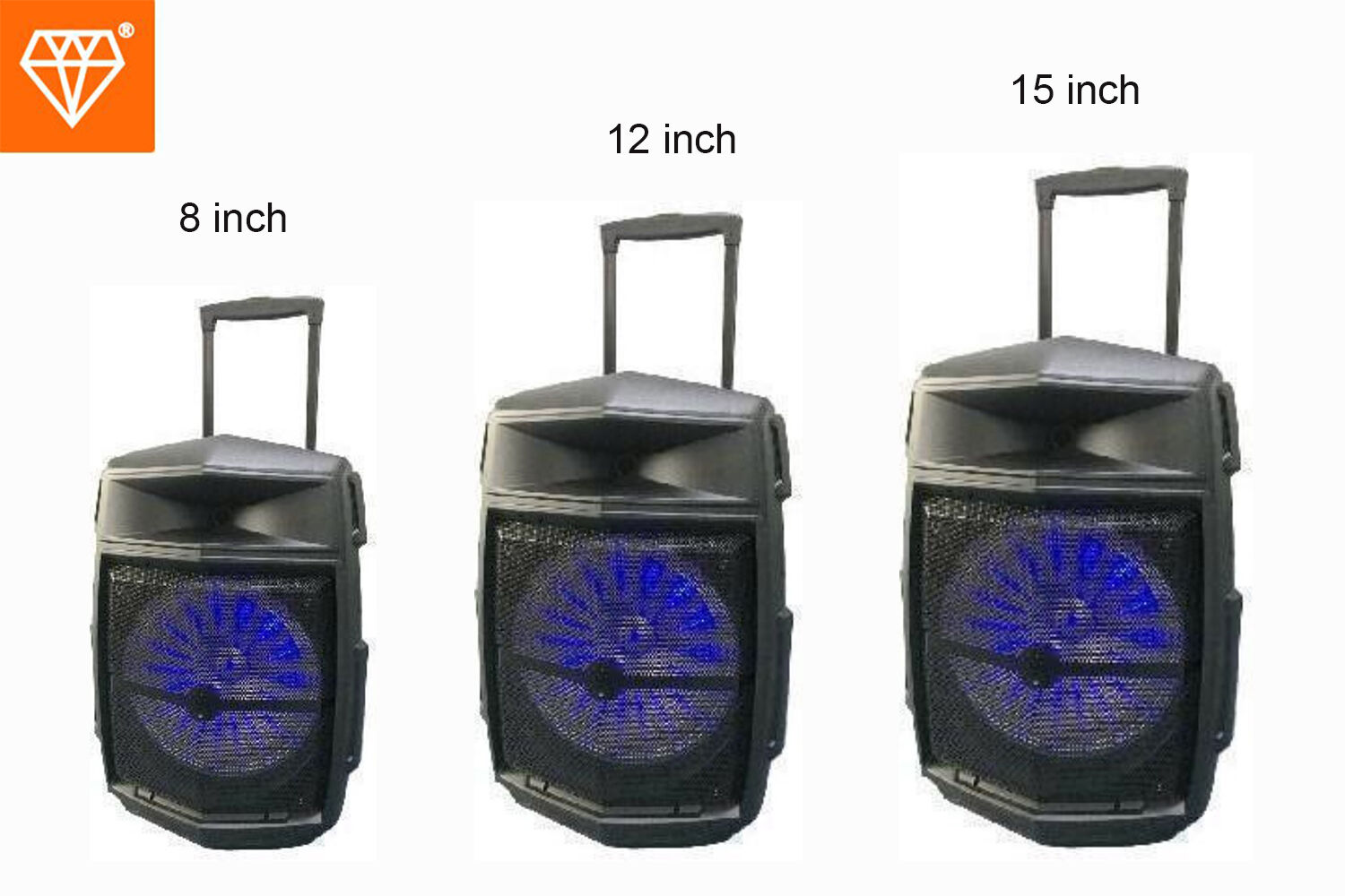 Guangzhou Factory Oem Trolley Speaker 8'' Portable Speaker In Outdoor ...